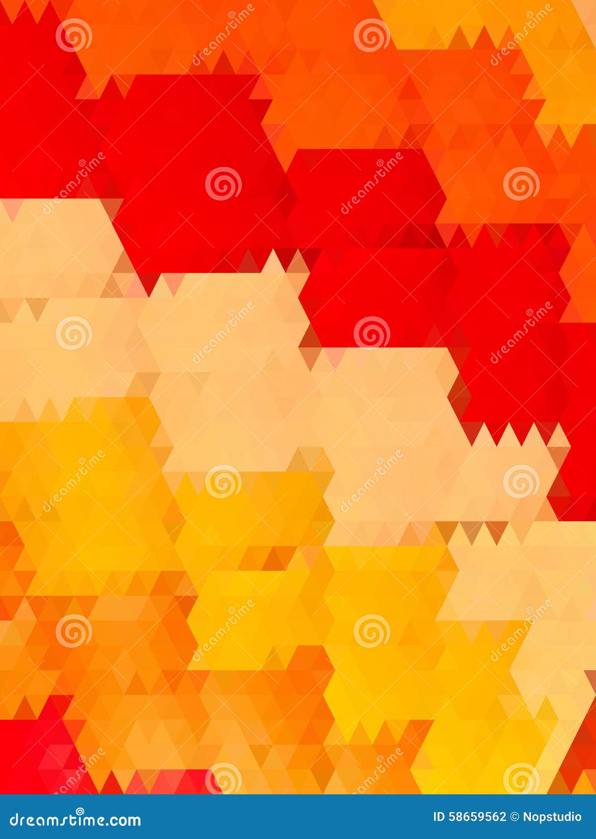 Abstract Yellow and Red Triangles Background Stock Vector ...