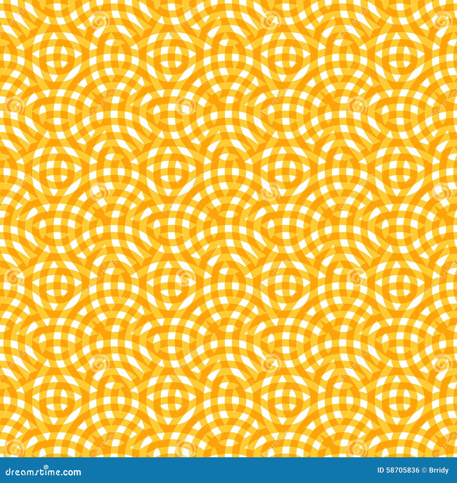 Abstract Yellow Seamless Pattern with Round Stock Vector - Illustration ...