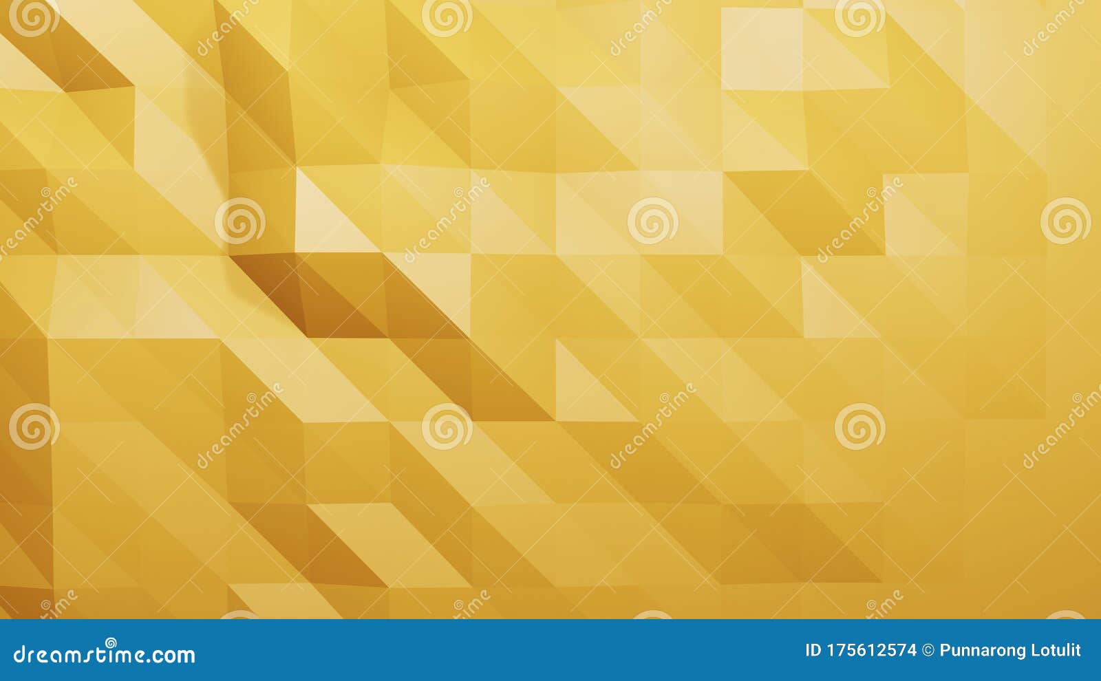 Yellow Shape Color Background on 3d Render Polygon Background. Stock ...