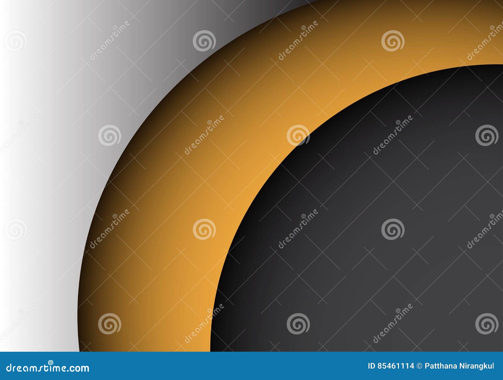 Abstract Yellow Shape Curve on Metal Gray Design Modern Background ...