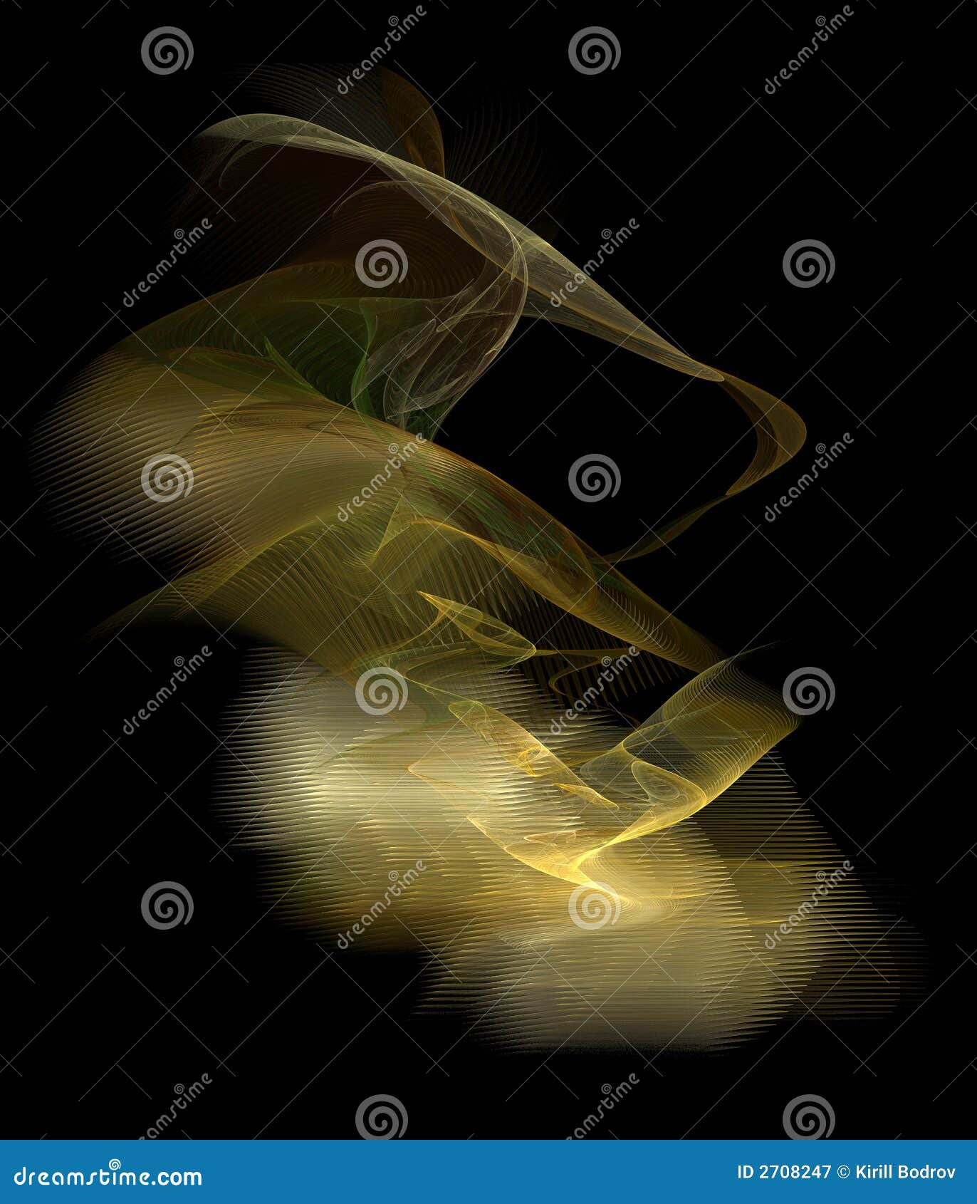 Yellow Smoke Envelops A Gray Banner On A Dark Background Royalty-Free ...