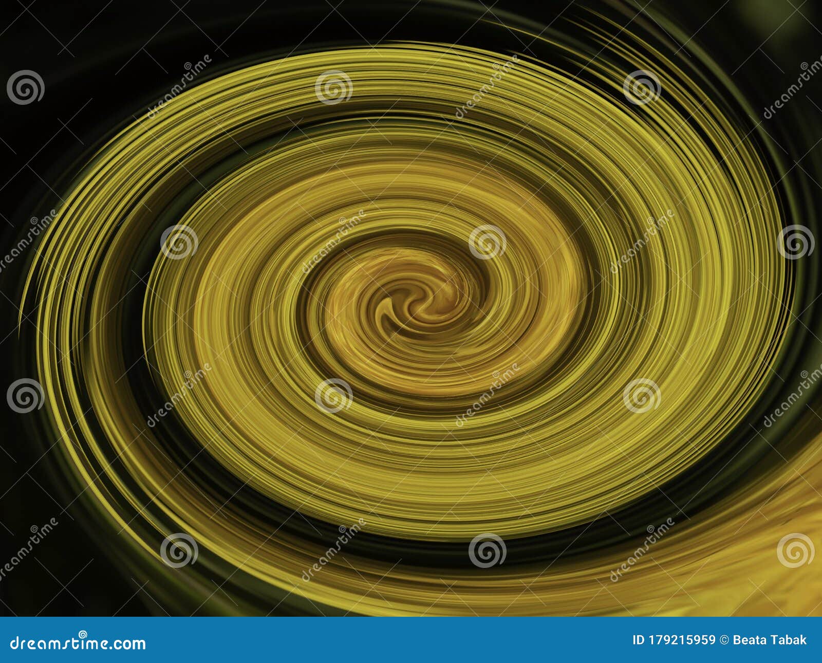 Abstract Yellow Spiral Circles Background. Stock Image - Image of ...