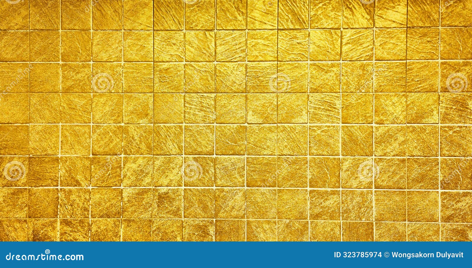 Abstract Yellow Stamp Concrete Floor in Grid Pattern. Printed Gold ...