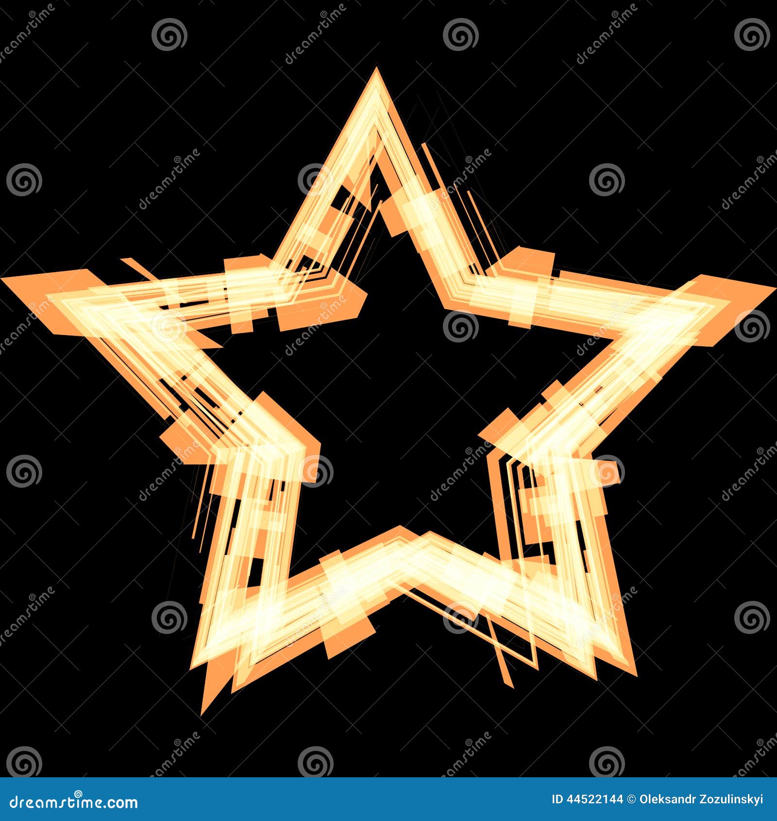 Abstract Yellow Star. Raster Stock Illustration - Illustration of stars ...