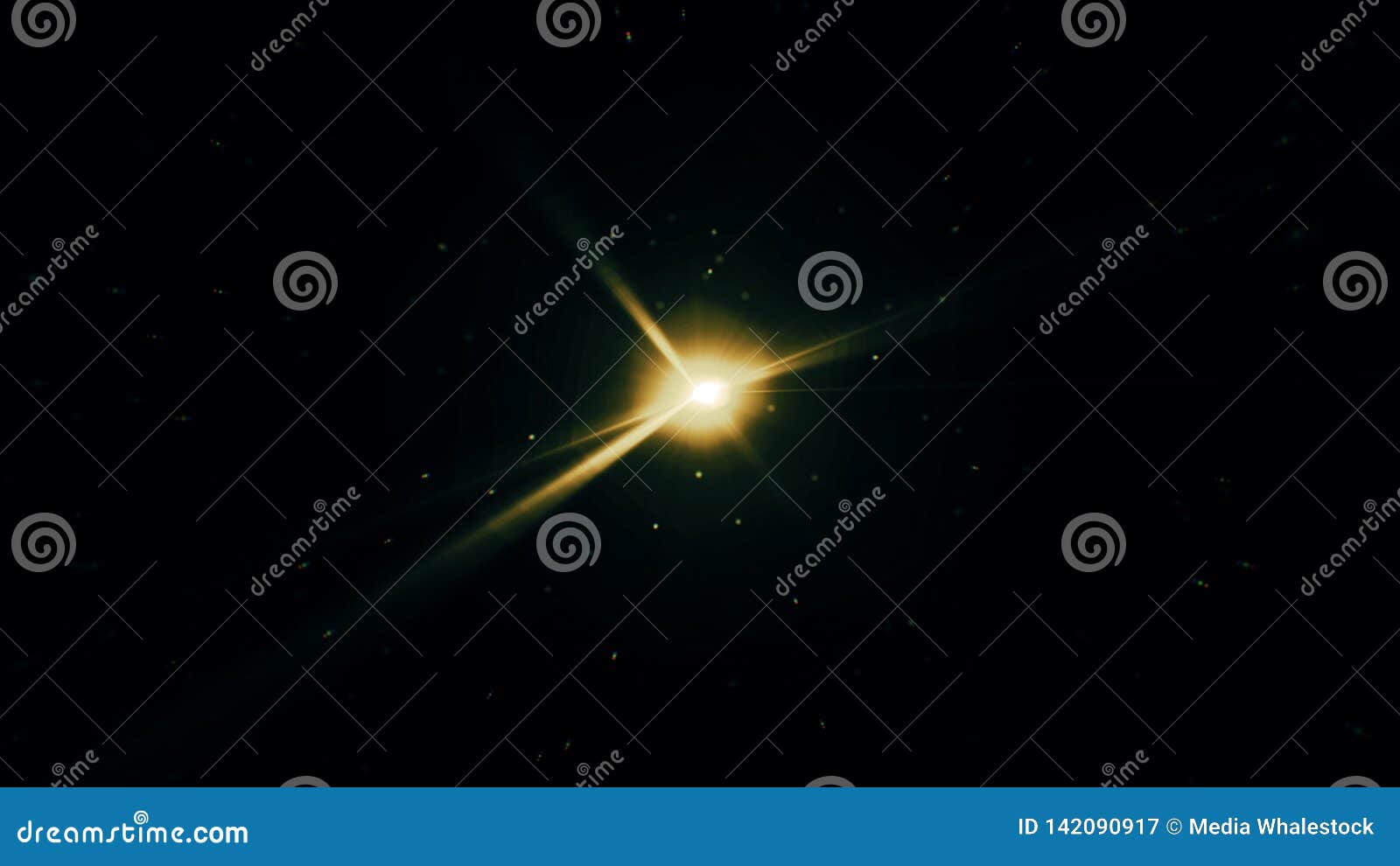 Abstract Yellow Star Rays Rotating Intermittently With Many Small ...