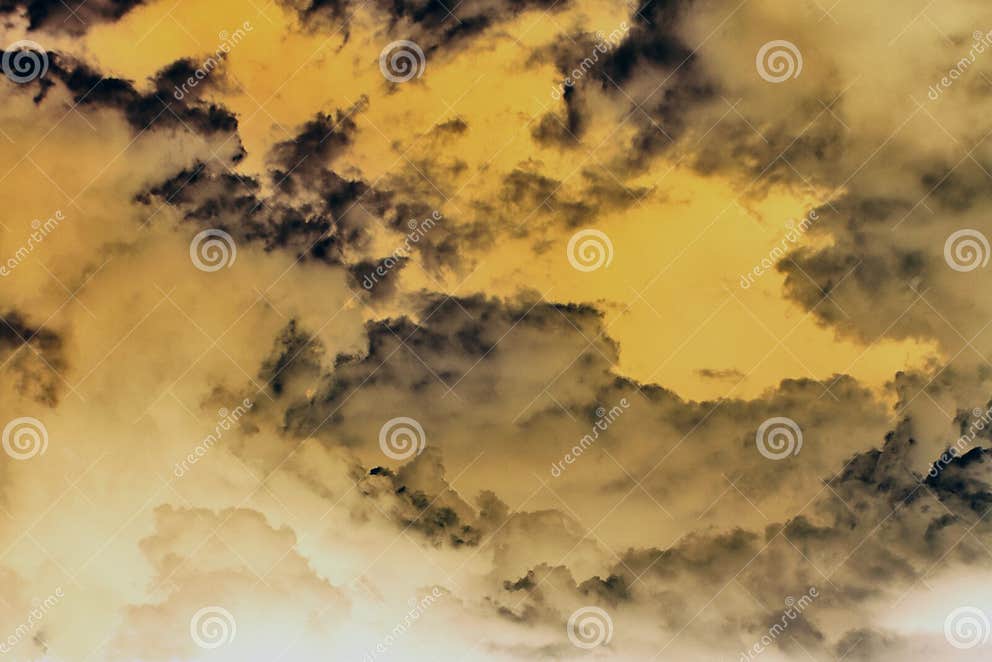 Abstract Yellow Storm Clouds Stock Image - Image of outdoors, dramatic ...