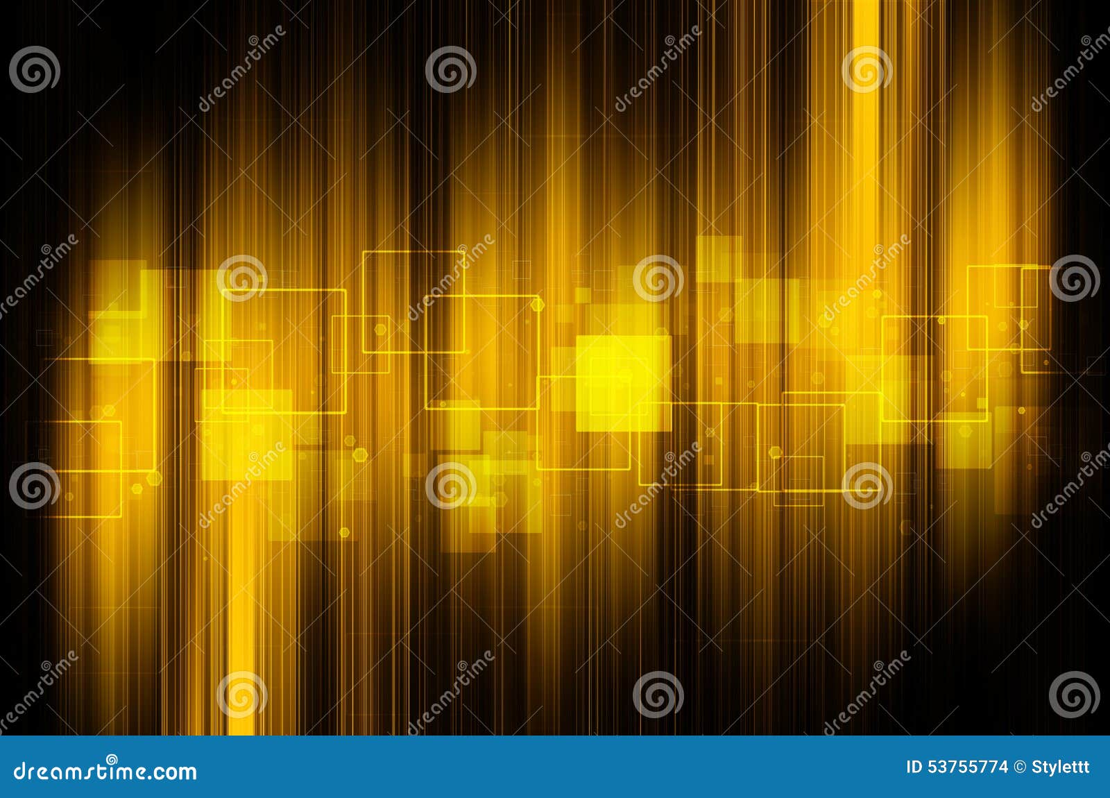 Abstract Yellow Tech Background Stock Illustration - Illustration of ...