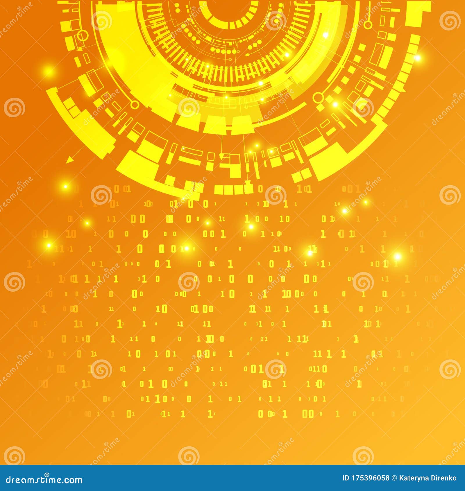 Abstract Yellow Technology Background. Binary Computer Code ... Abstract Yellow Technology Background. Binary Computer Code ...