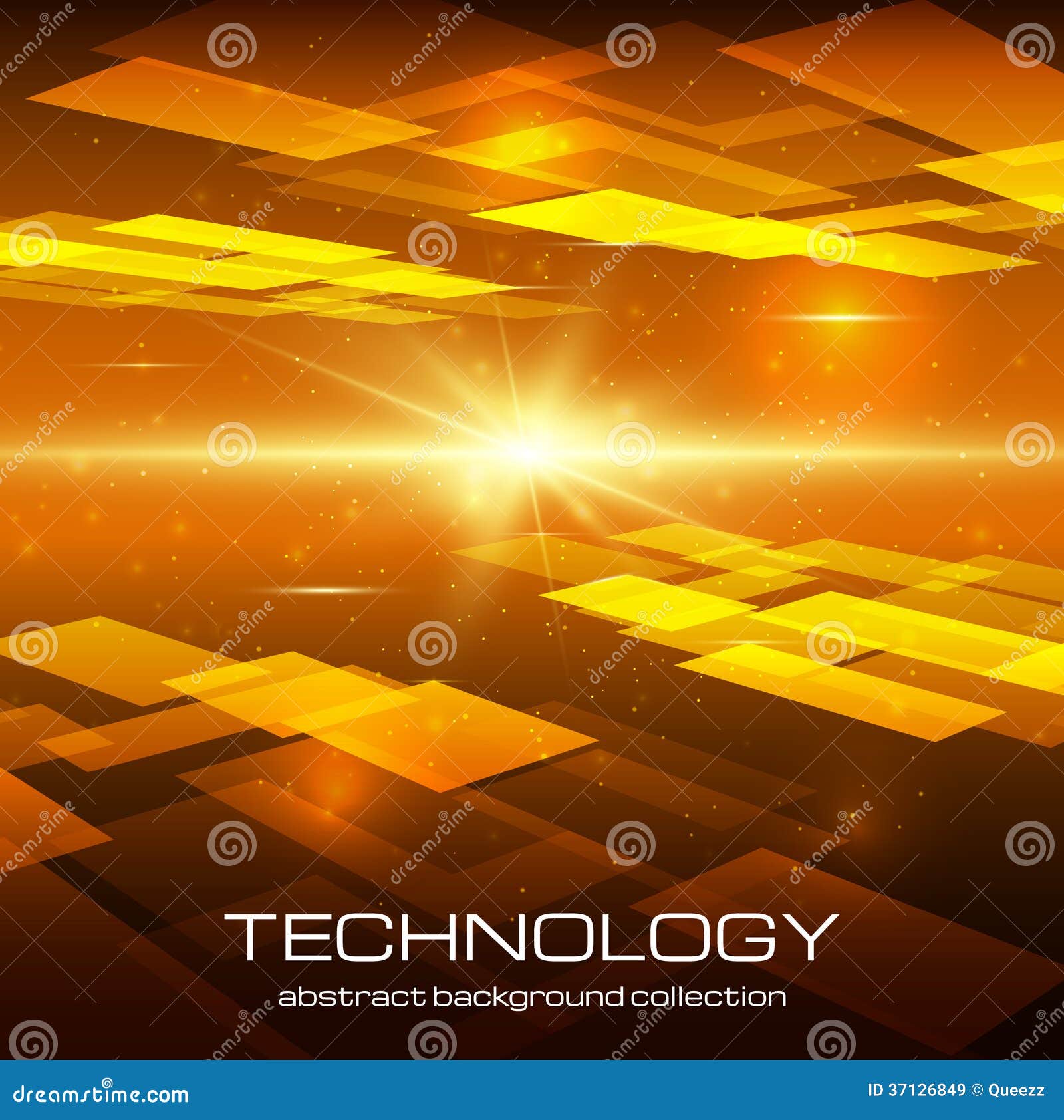 Abstract Yellow Technology Background Stock Vector - Illustration of ...