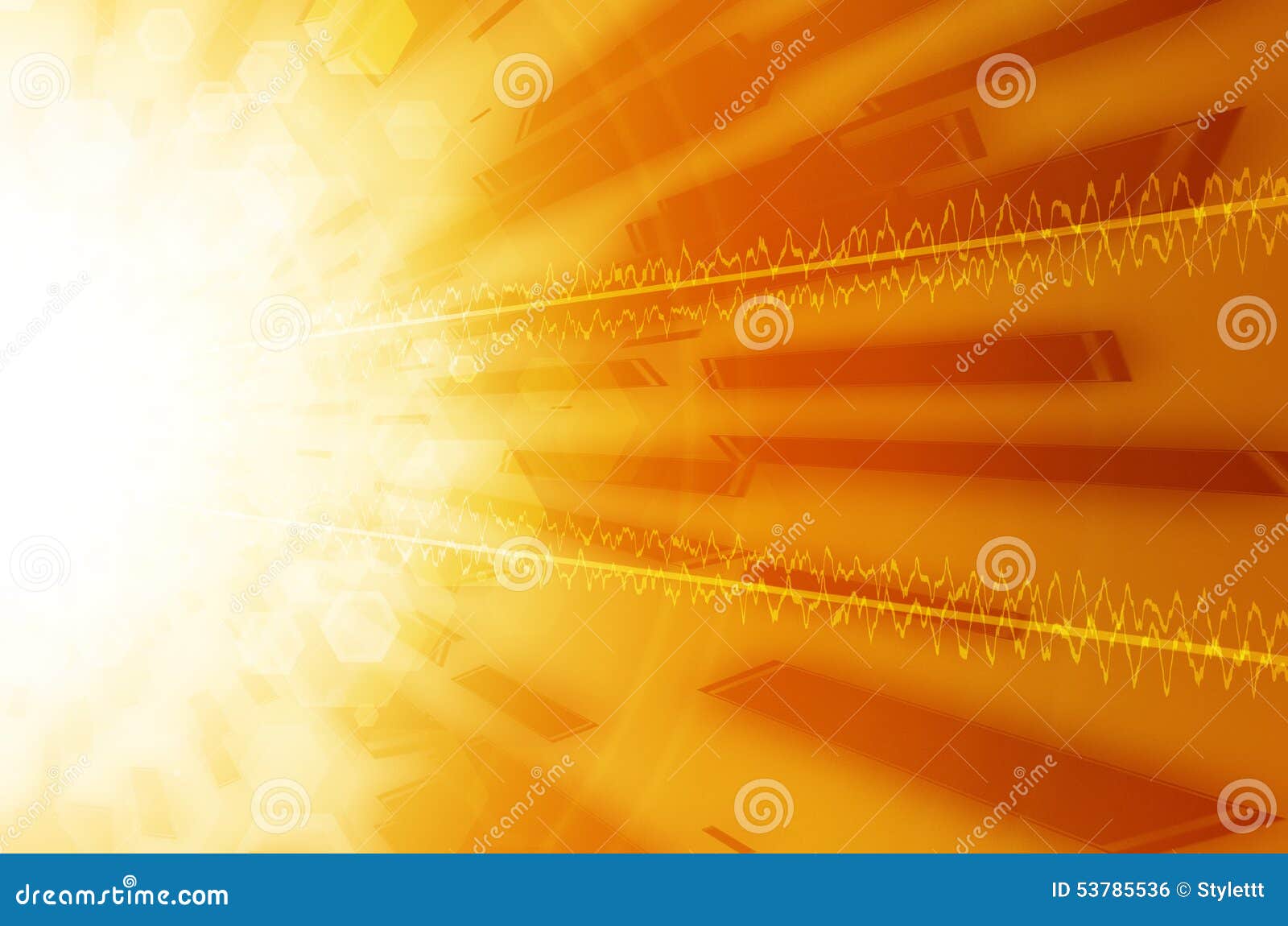 Abstract Yellow Technology Background. Stock Illustration ...