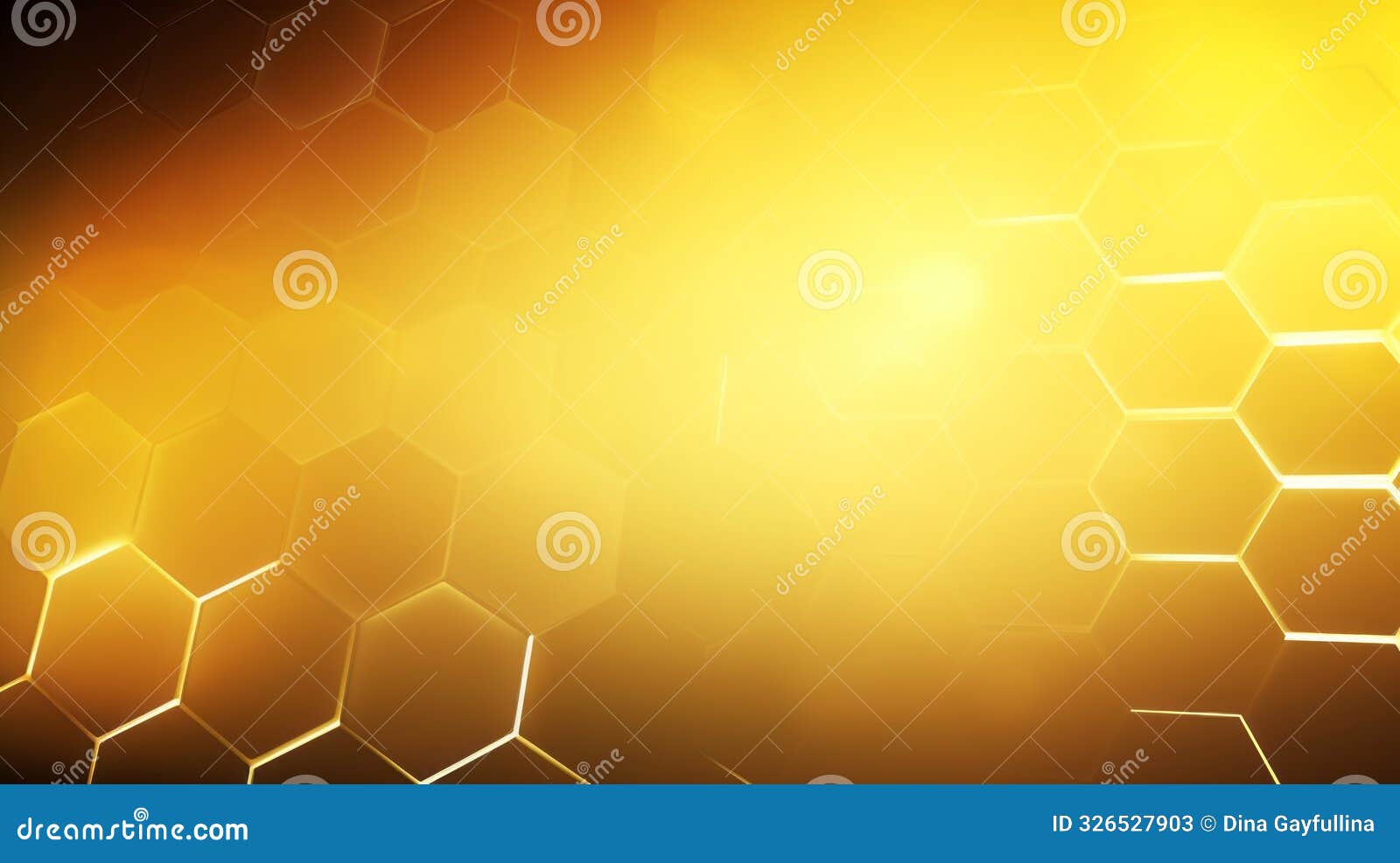 Abstract Yellow Technology Hexagonal Background Stock Illustration ...