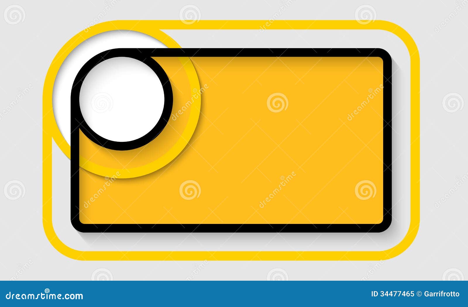Abstract yellow text frame stock vector. Illustration of round - 34477465