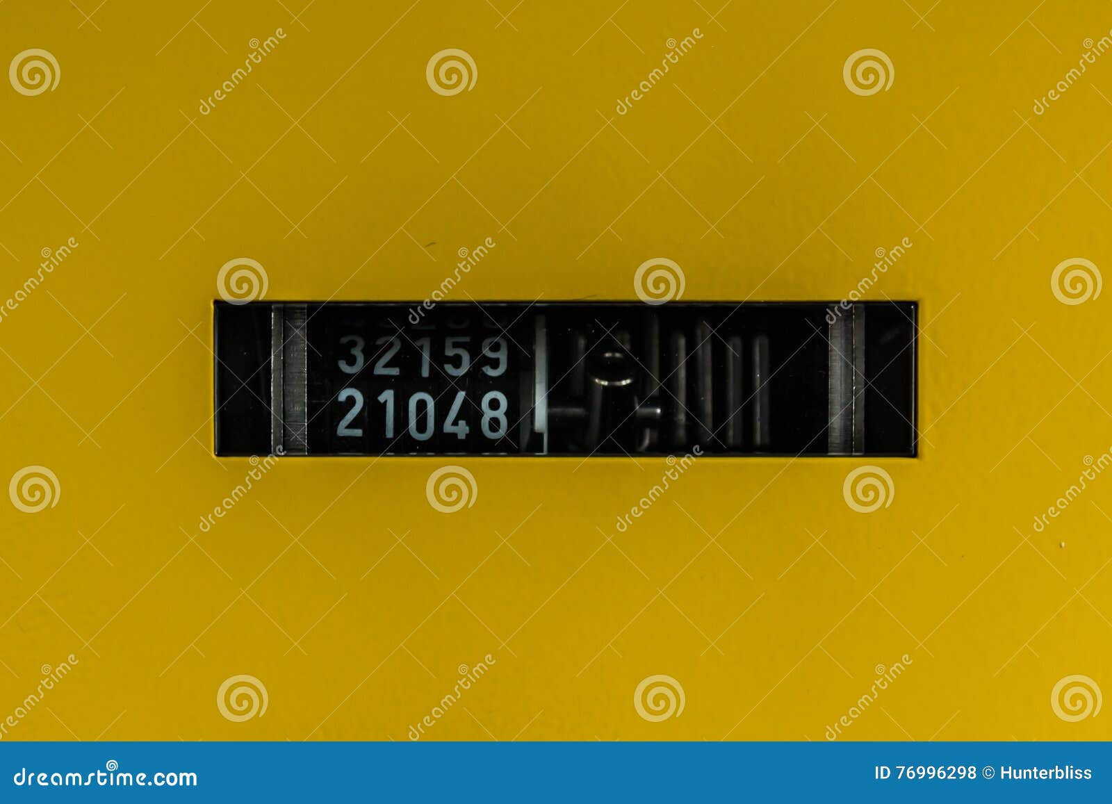 Abstract Yellow Ticket Counter Thousands Automatic Black White ...