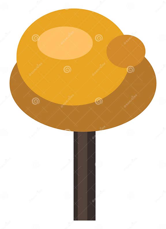 Abstract yellow tree, icon stock vector. Illustration of orange - 261065567