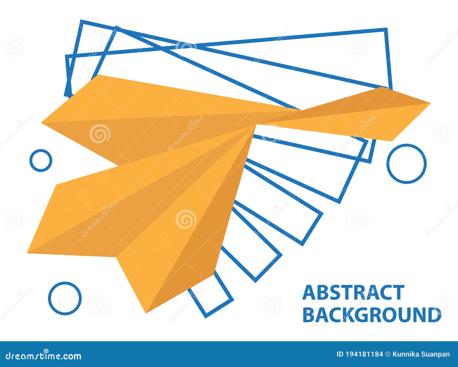 Abstract Yellow Triangle on White Background. Stock Vector ...