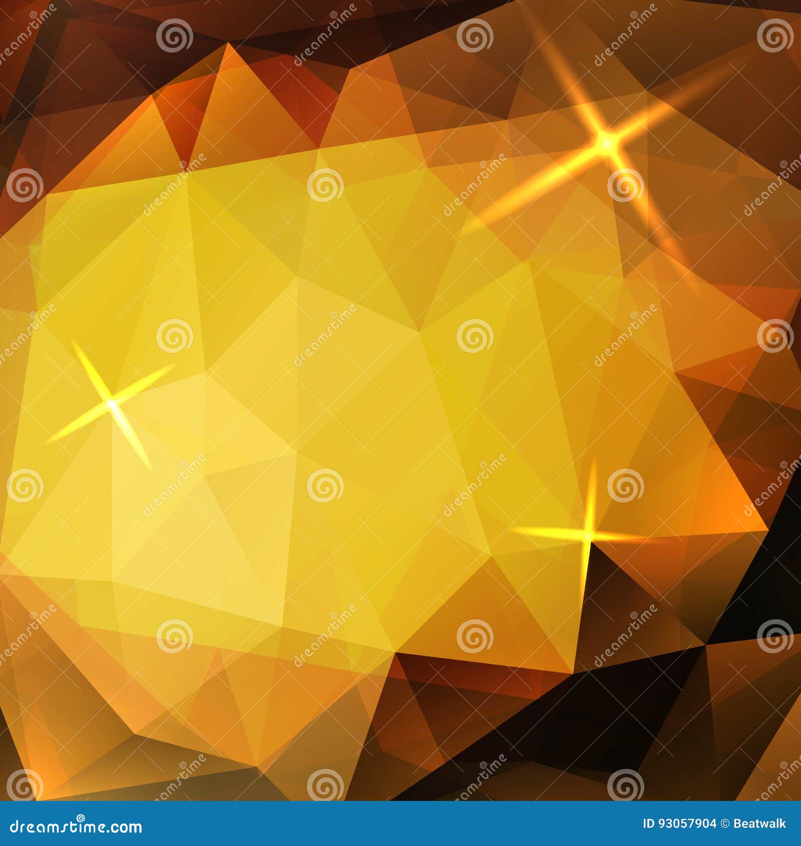 Abstract Yellow Triangles Background Stock Vector - Illustration of ...