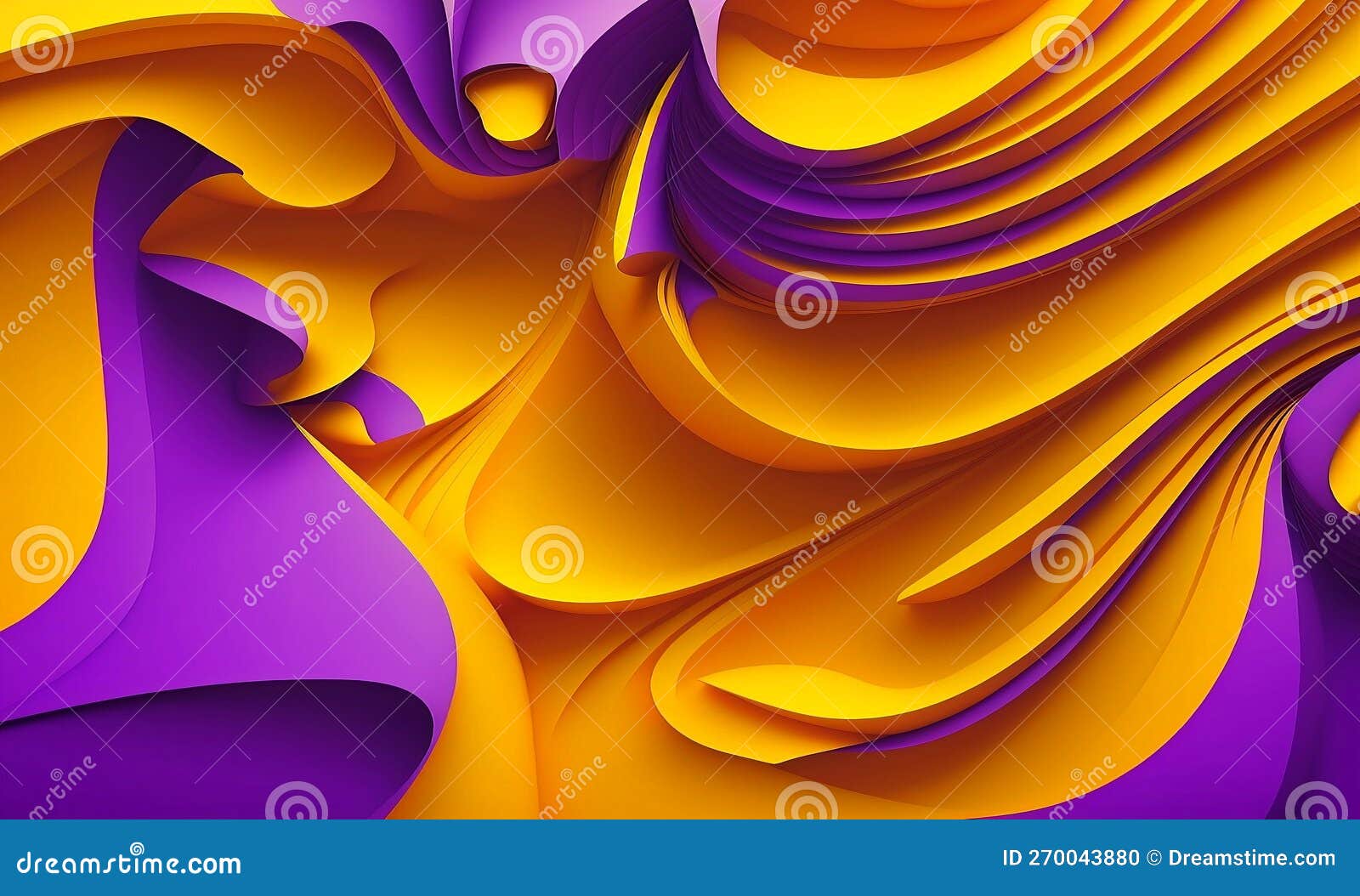 Abstract Yellow and Violet Background, Wallpaper of Waves, Veils ...