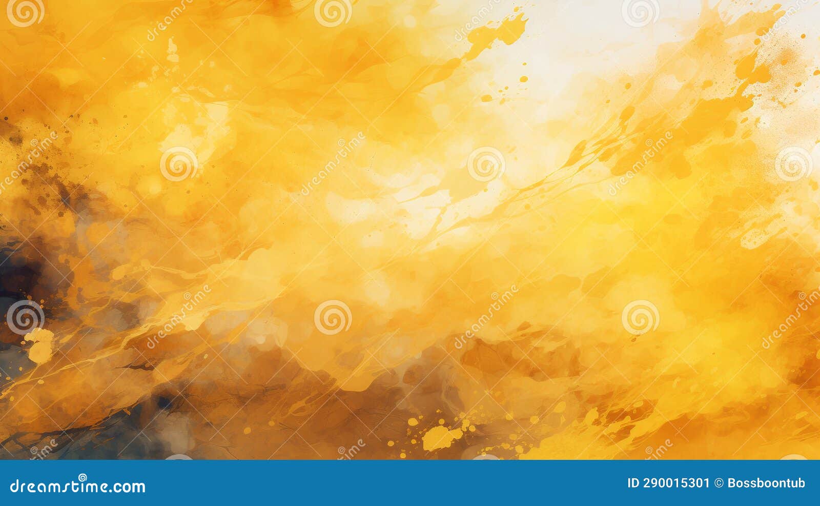 Abstract Yellow Watercolor Background.Hand Painted Watercolor Stock ...