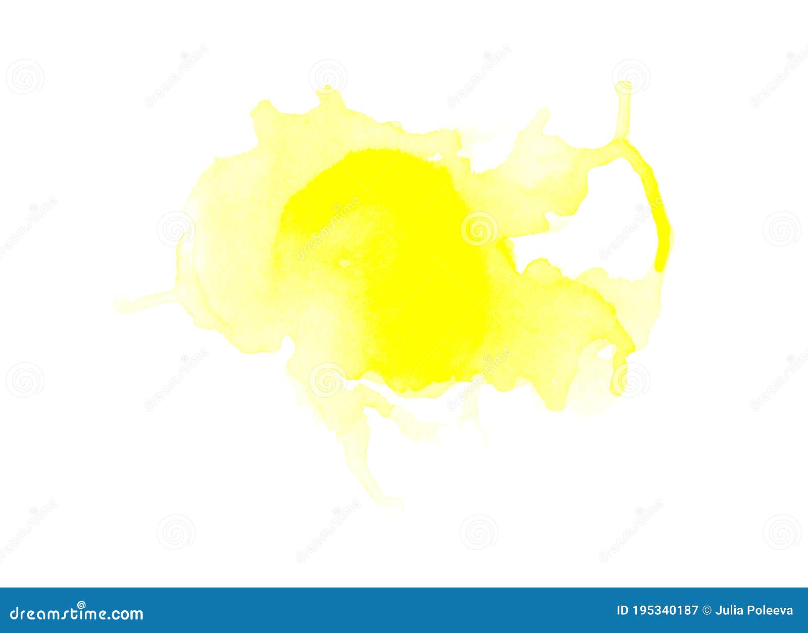 Abstract Yellow Watercolor Splash Background. Art by Painted Image ...