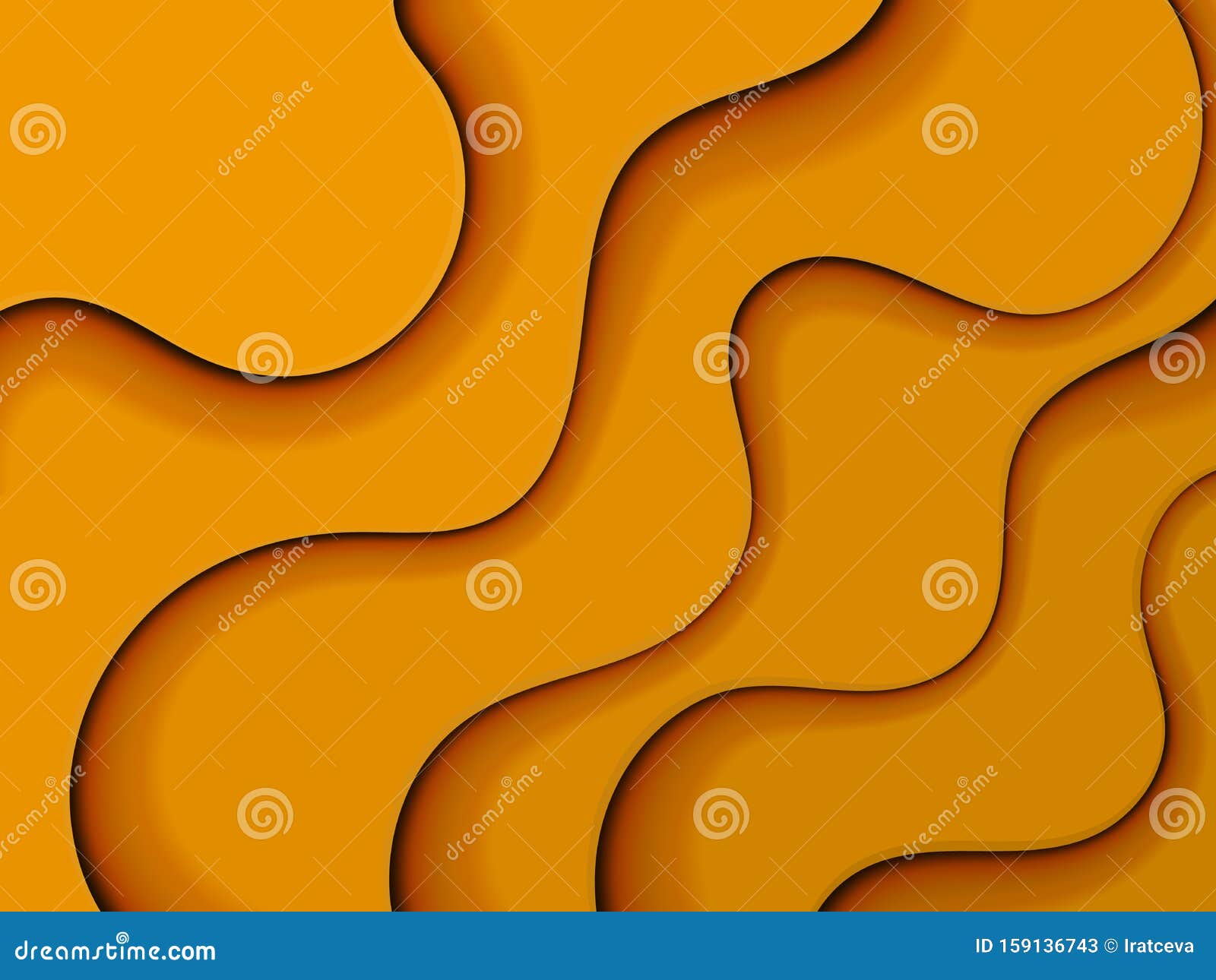 Abstract Yellow Wave Background Stock Vector - Illustration of canvas ...