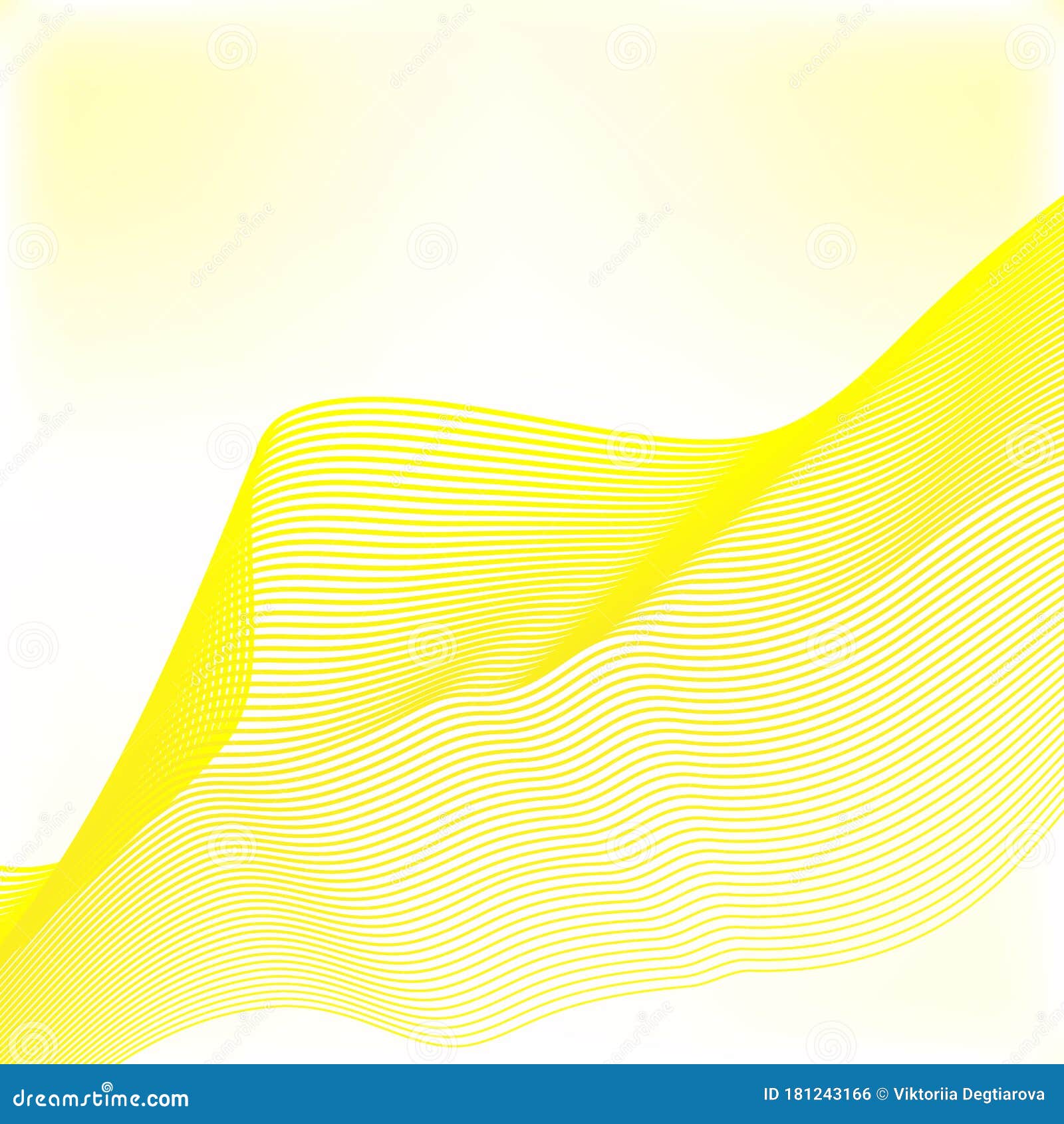 Abstract Yellow Wave. Template with Blend Shapes Stock Vector ...