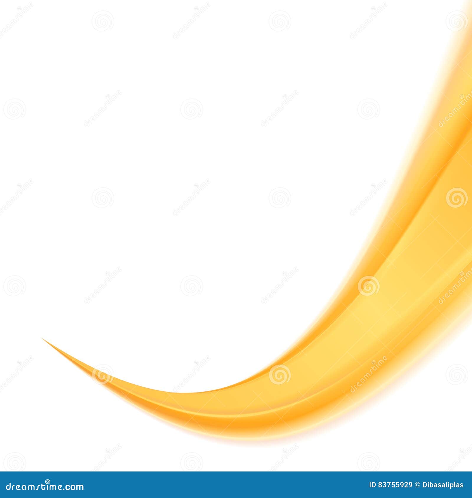 Abstract Yellow Wave Winding. Stock Vector - Illustration of flowing ...