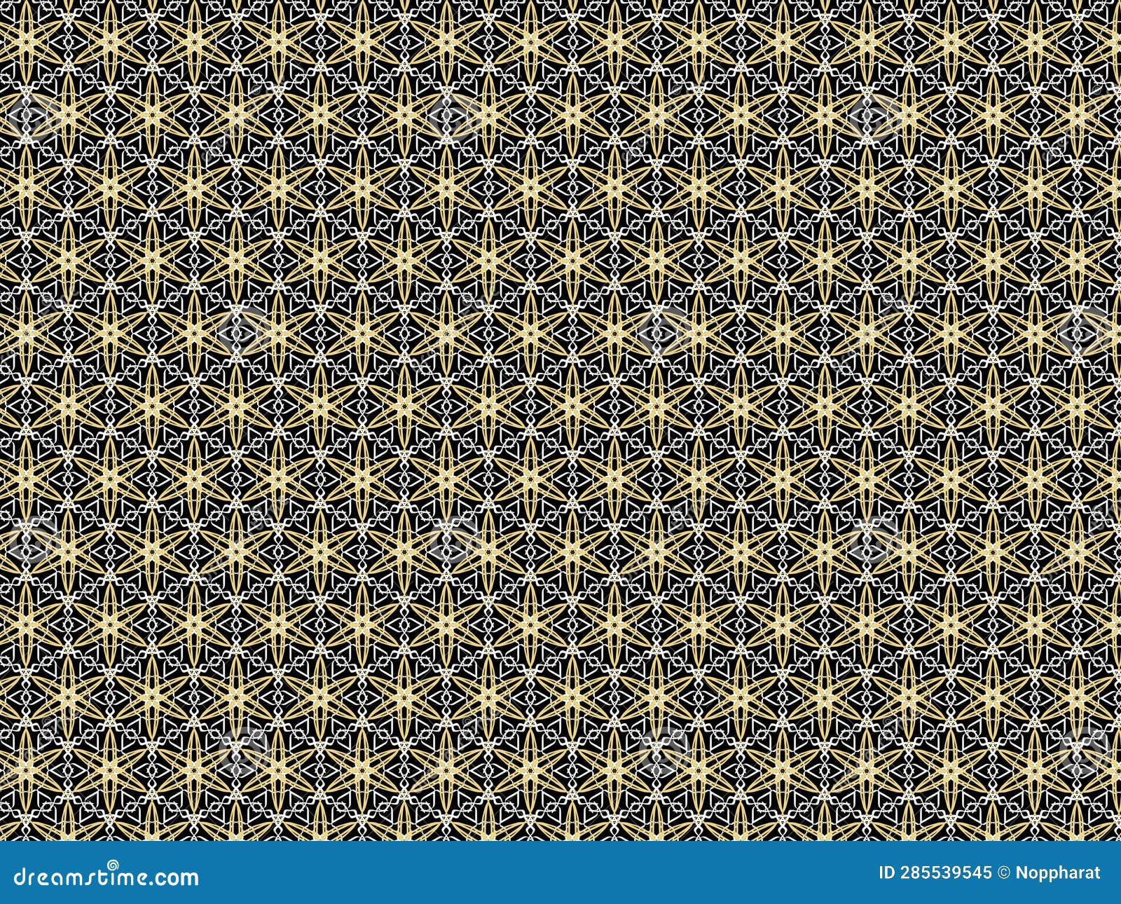 Abstract Yellow and White Color Line Pattern on Black Background Stock ...