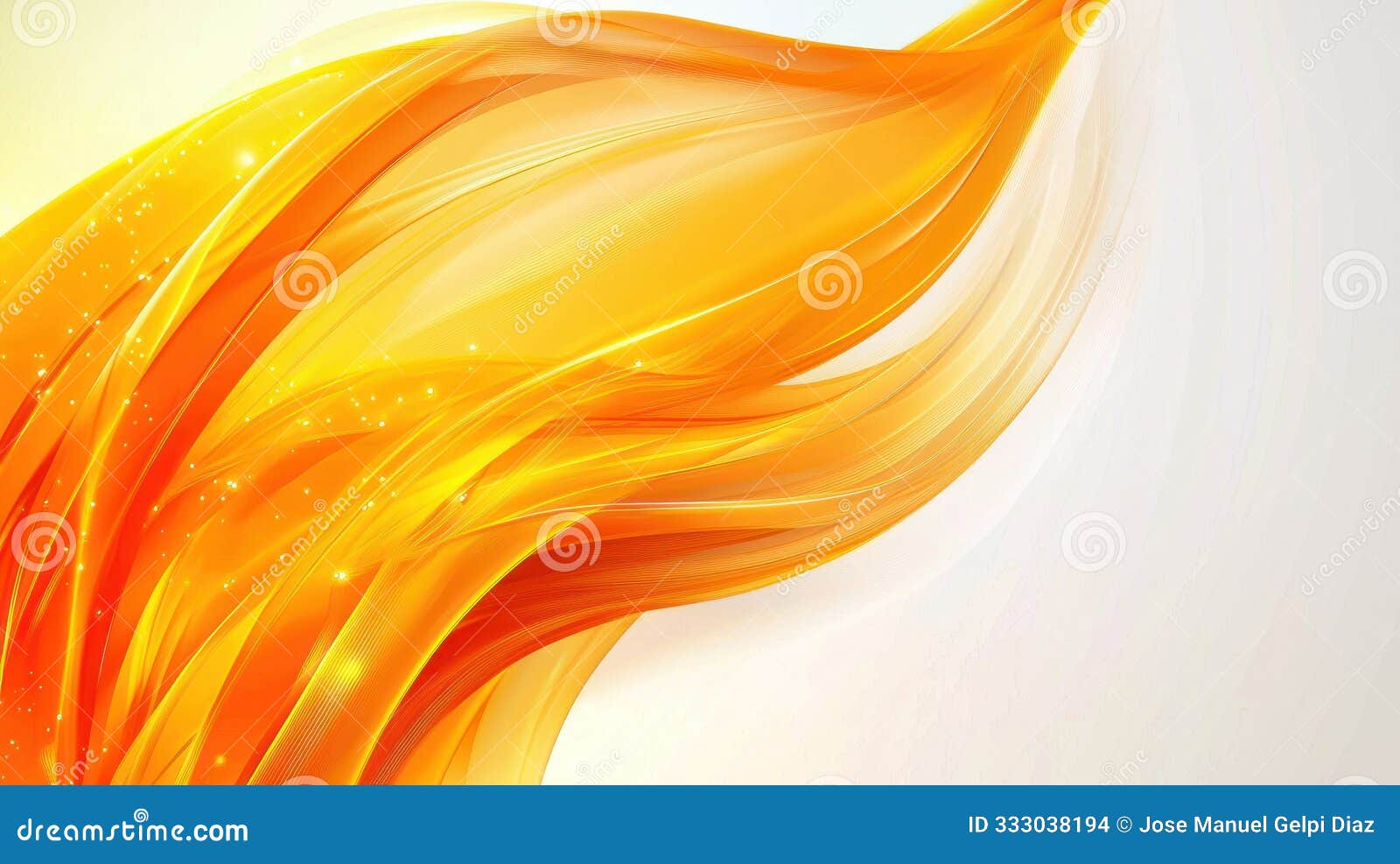 Abstract Yellow and White Gradient Wave Pattern with Smooth Flowing ...