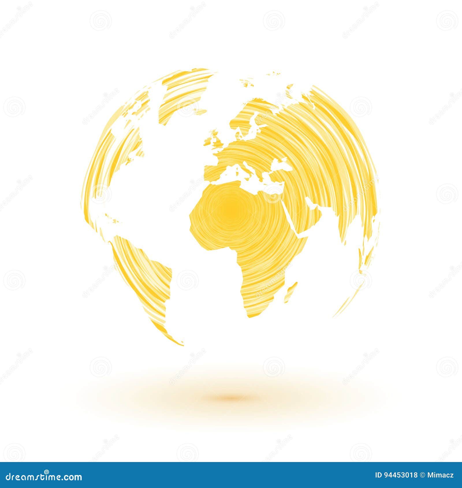 Abstract yellow world map stock illustration. Illustration of sign ...