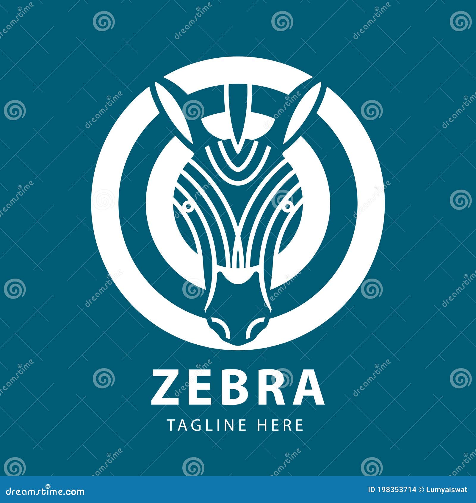 Zebra Head Logo Circles Design Template Stock Vector - Illustration of ...