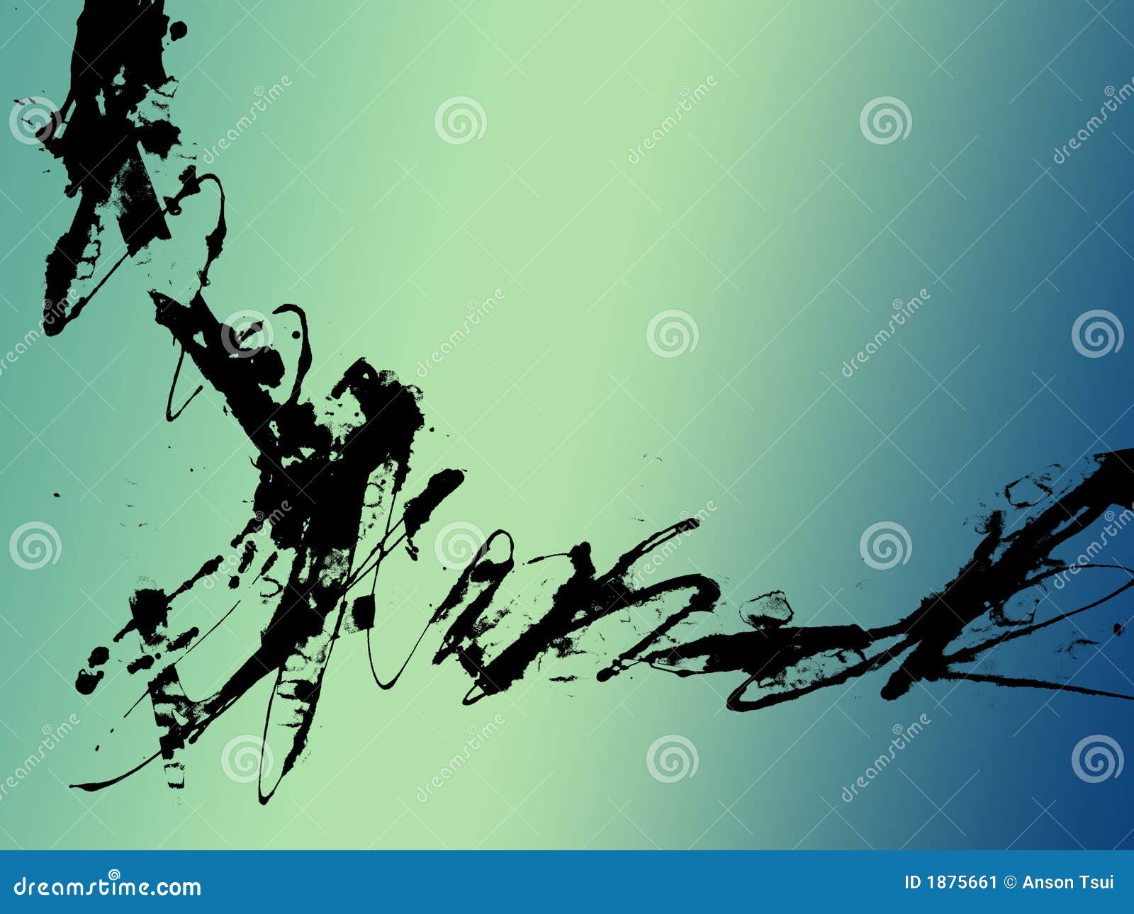Abstract Zen Ink Painting Graphic Stock Illustration - Illustration of ...