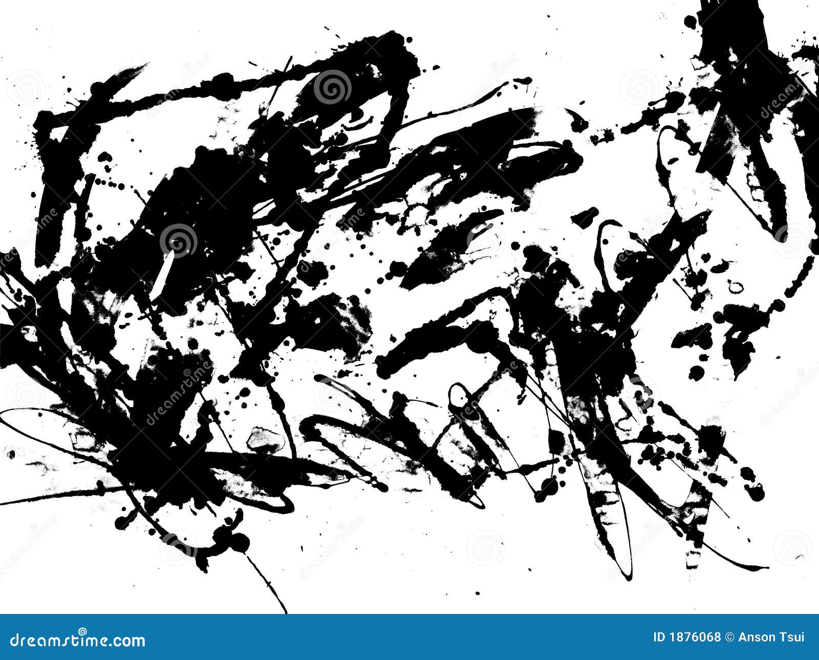 Abstract Zen Ink Painting Graphic Stock Illustration - Illustration of ...
