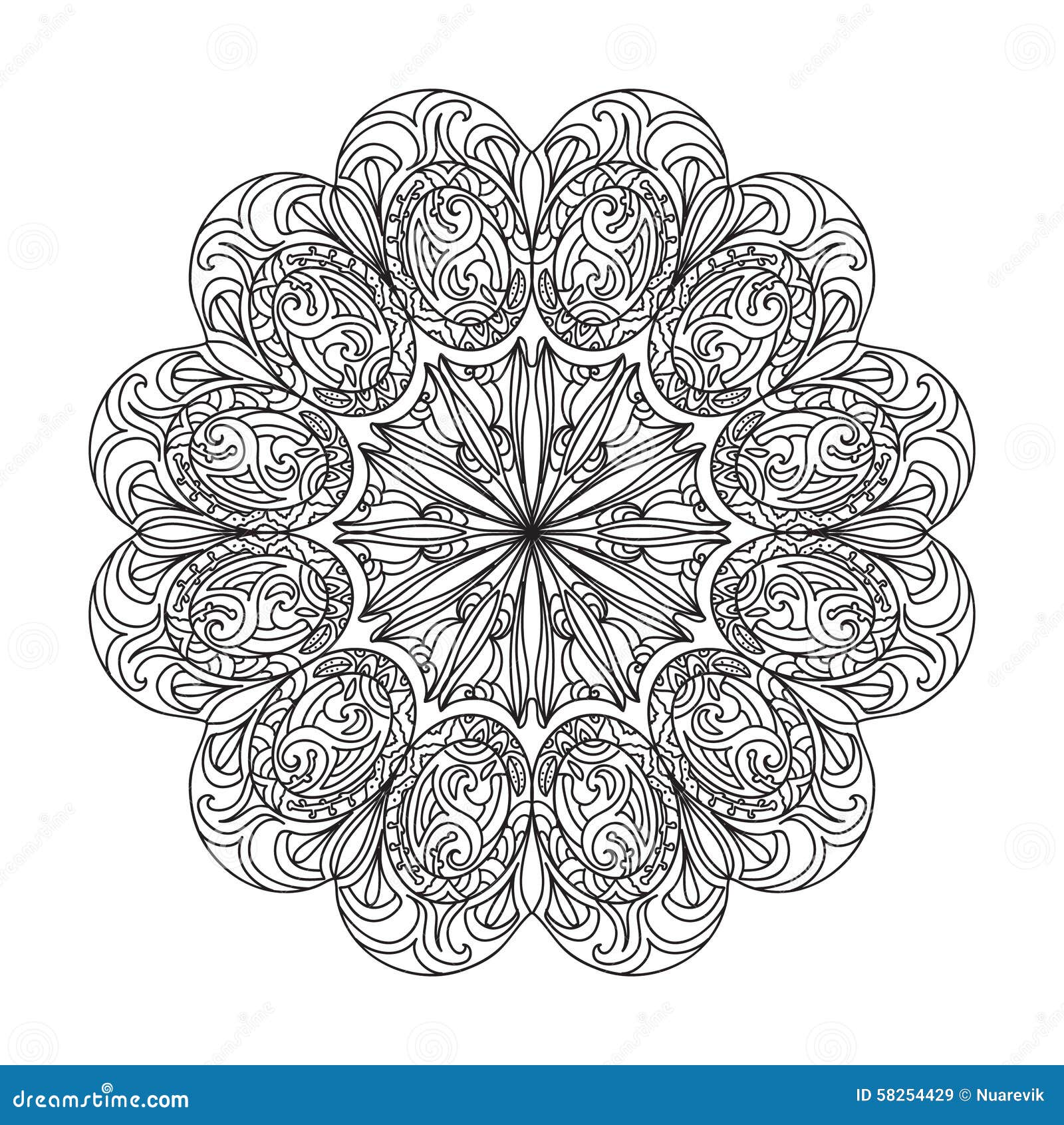 Abstract Zentangle Background. Blank Template For Your Design. Vector ...