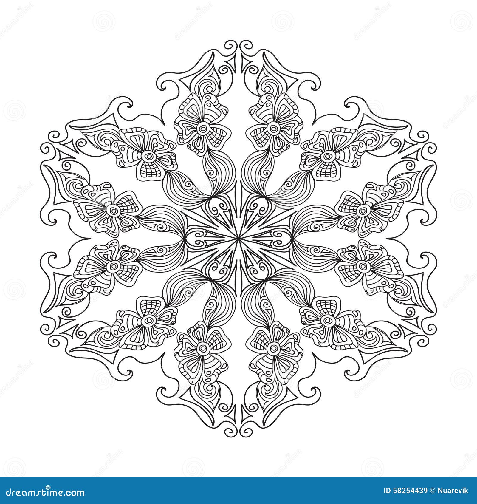 Abstract Zentangle Background. Blank Template For Your Design. Vector ...