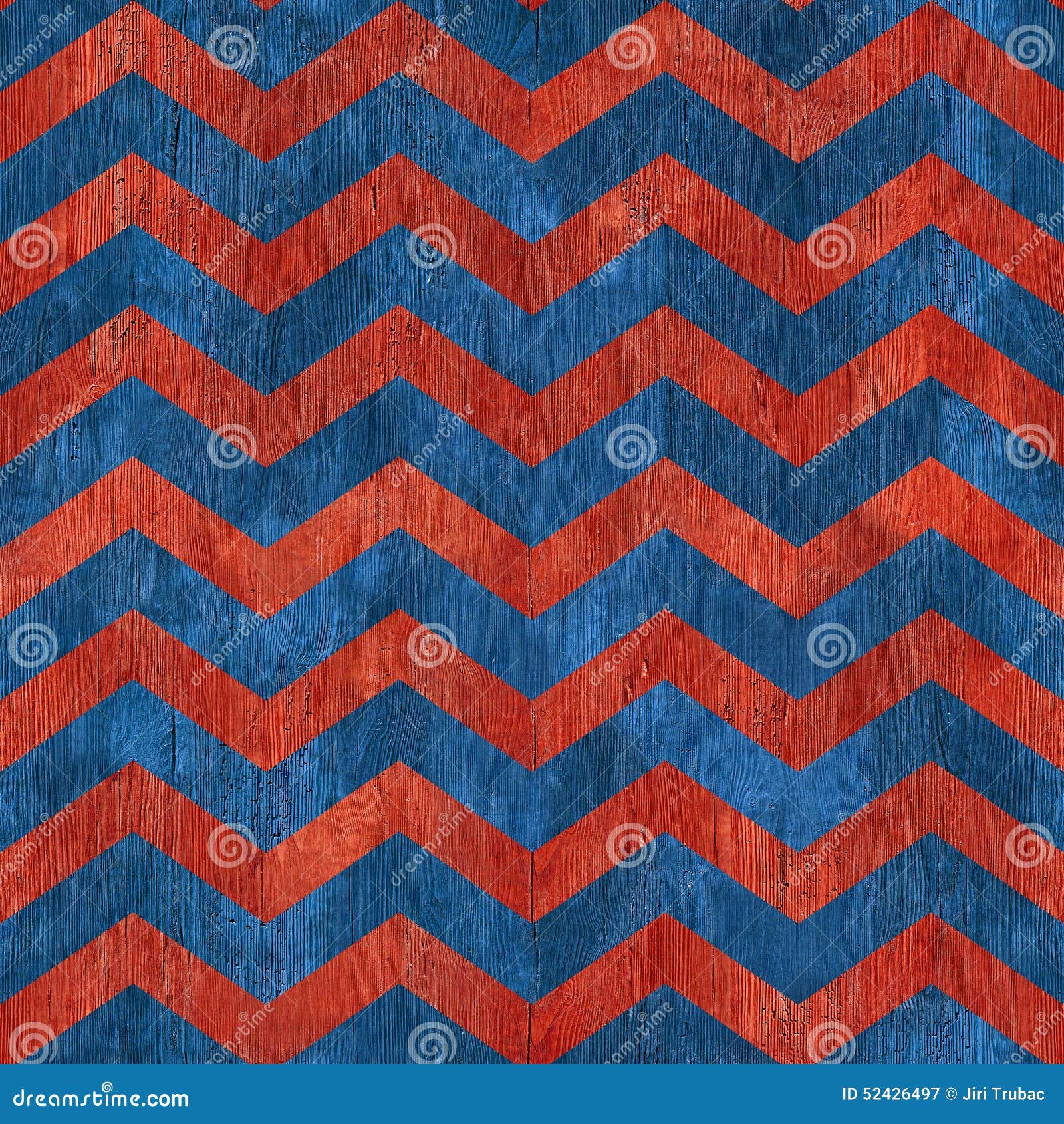Abstract Zigzag Pattern - Seamless Pattern - Red-blue Color - Wo Stock ...