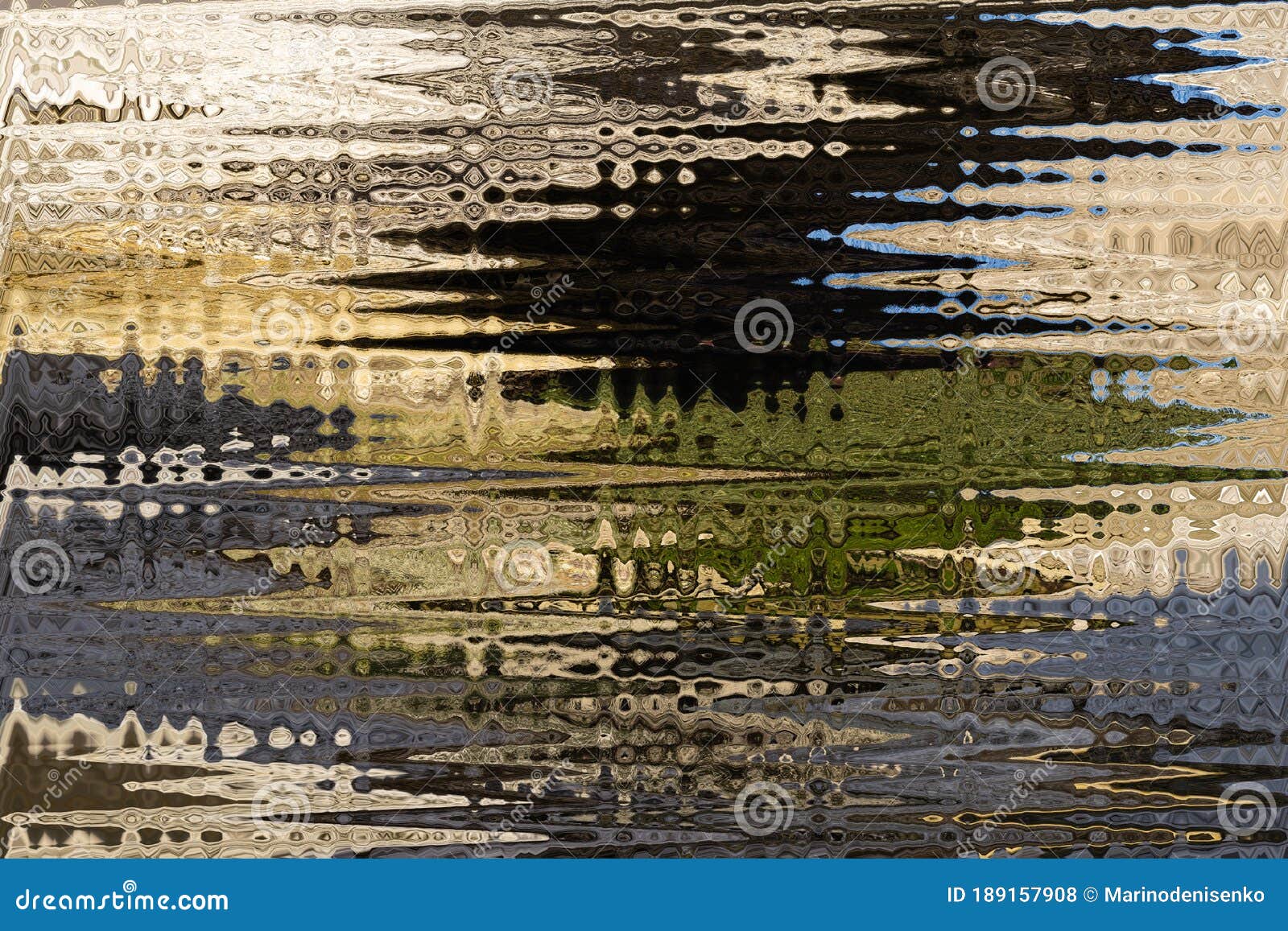 Abstract Zigzag Pattern with Waves on Nature Theme. Artistic Image ...
