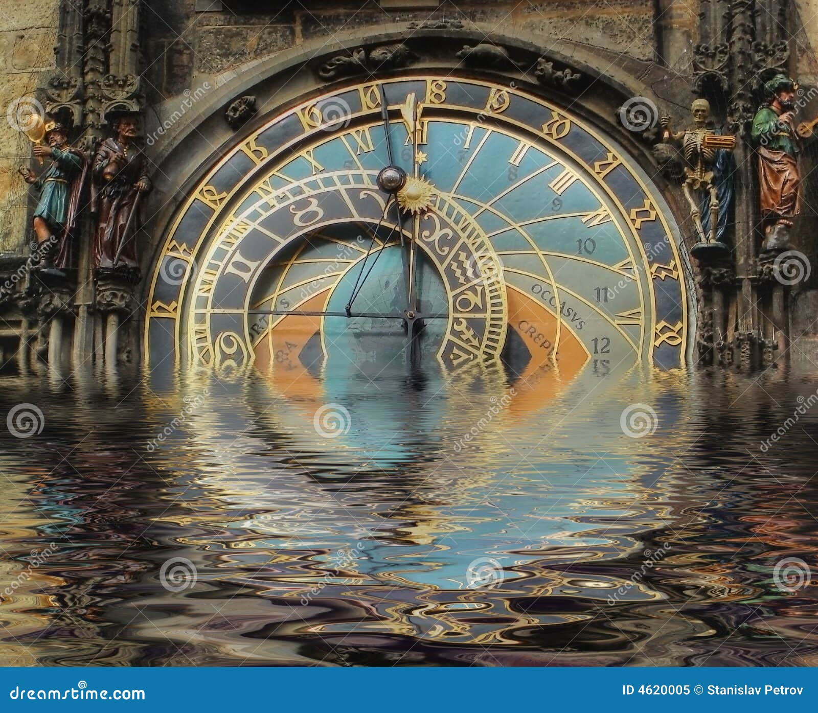 Abstract zodiac clock stock illustration. Illustration of dirty - 4620005