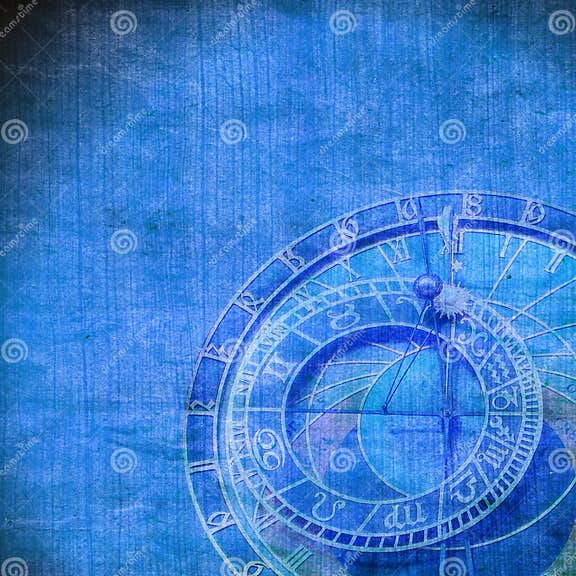 Abstract zodiac clock stock illustration. Illustration of cement - 6308266
