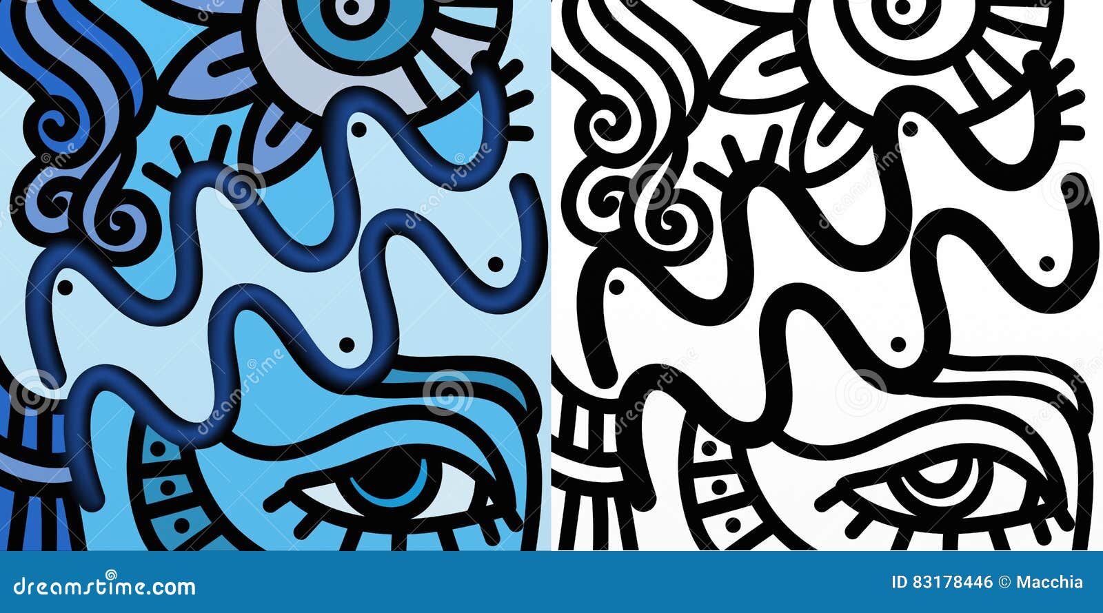 Abstract Zodiac Sign - Aquarius Stock Illustration - Illustration of ...