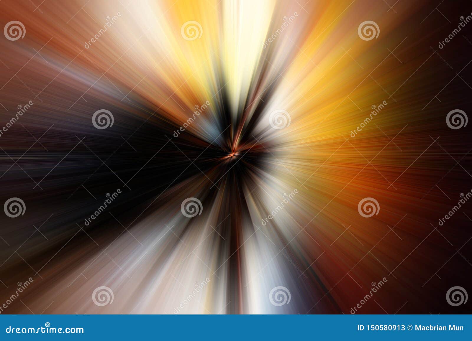 Abstract Zoom Effect In A Blue Dark Tunnel Background With Traffic ...