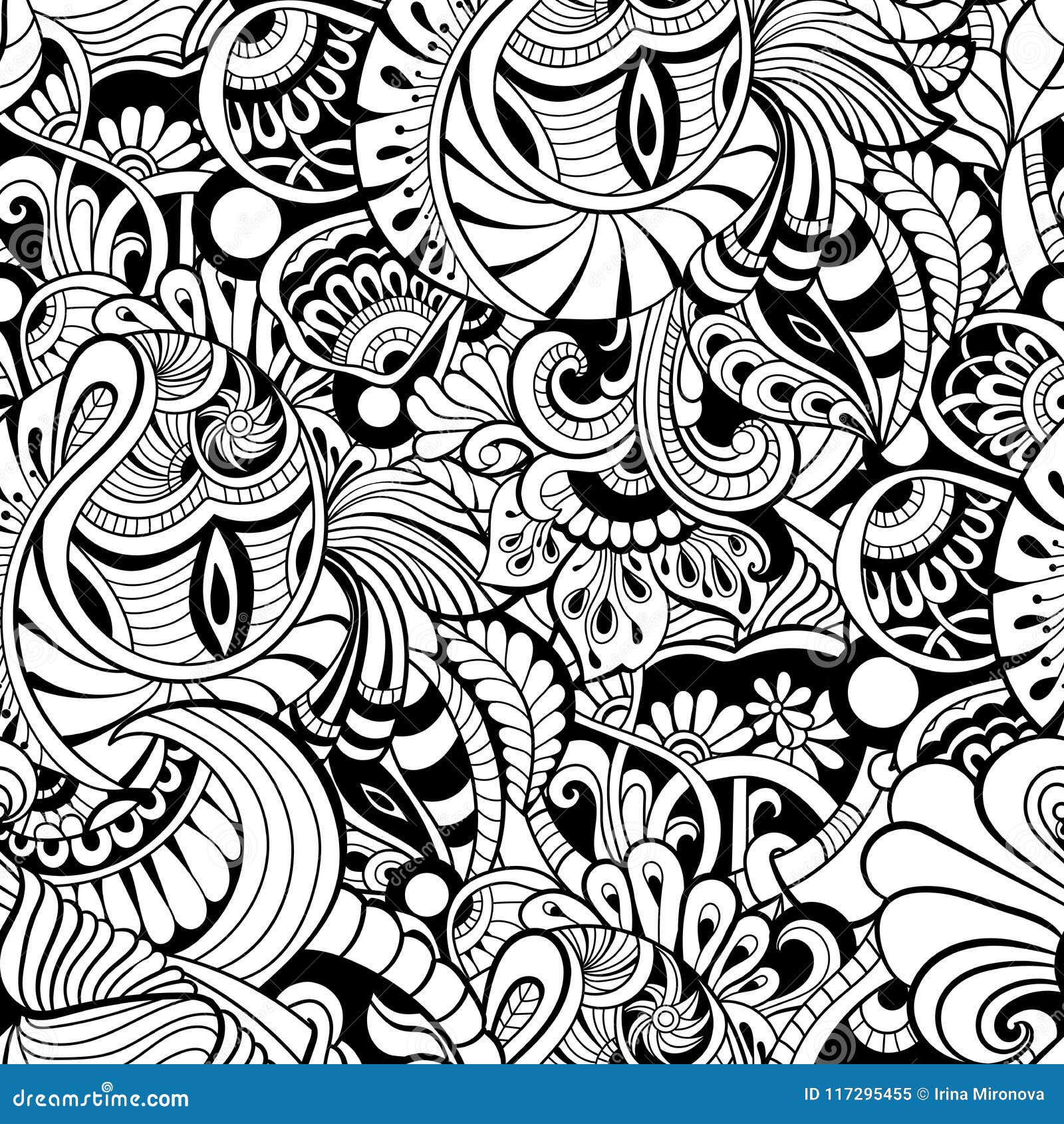 Abstract zwart-wit patroon vector illustratie. Illustration of ...
