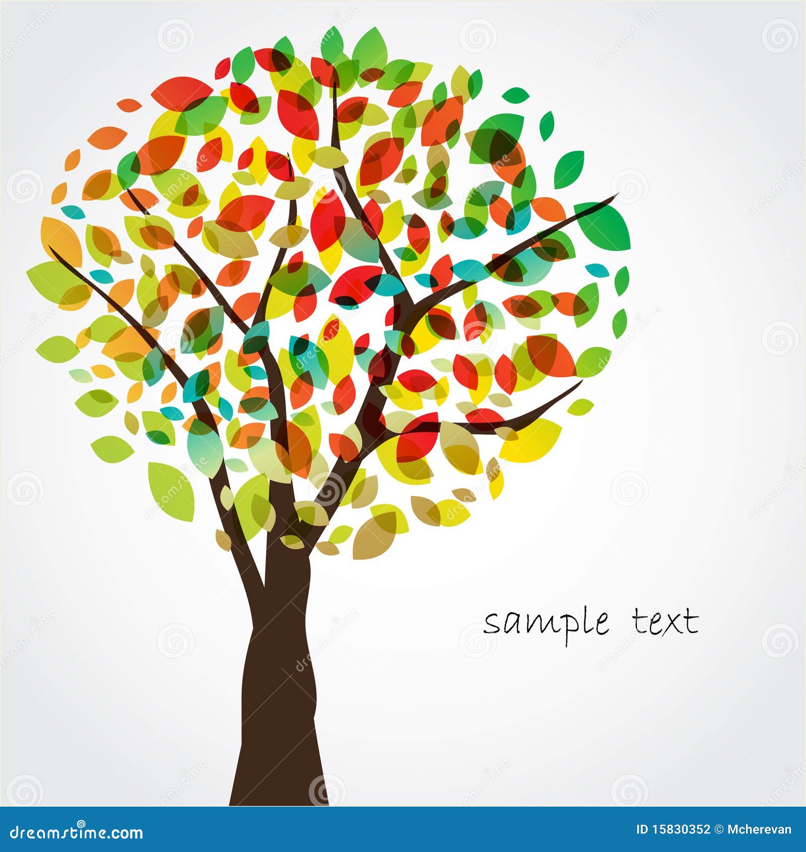 Abstracte boom vector illustratie. Illustration of seizoen - 15830352