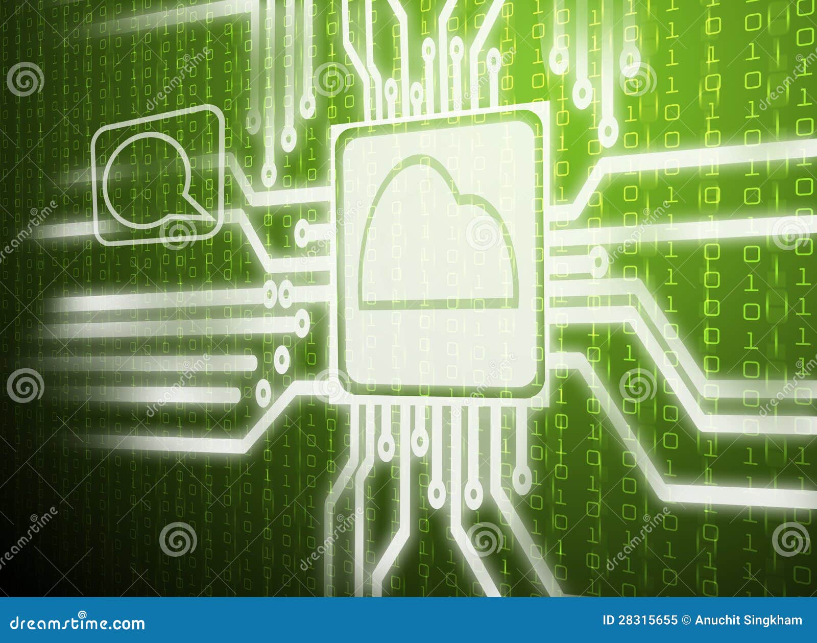 Abstracte Groene Wolk Gegevensverwerking Stock Afbeelding - Image of ...