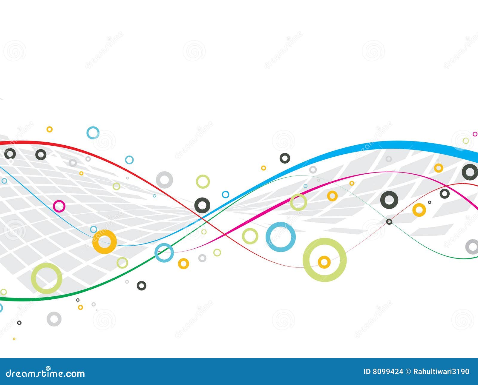 Abstracte Lijnen Met Cirkels Vector Illustratie - Illustration of mooi ...