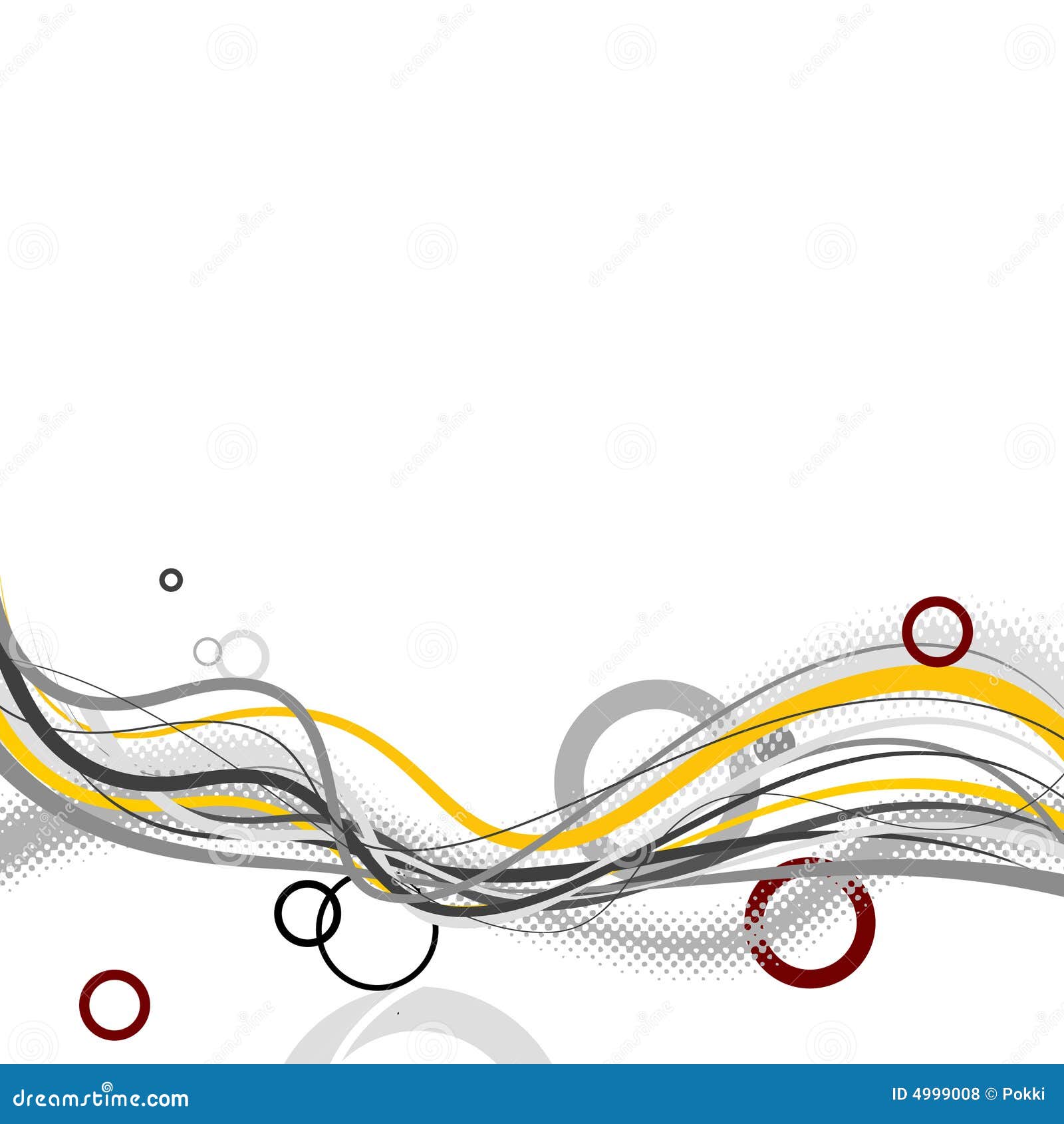 Abstracte Lijnen Met Cirkels. Vector Vector Illustratie - Illustration ...