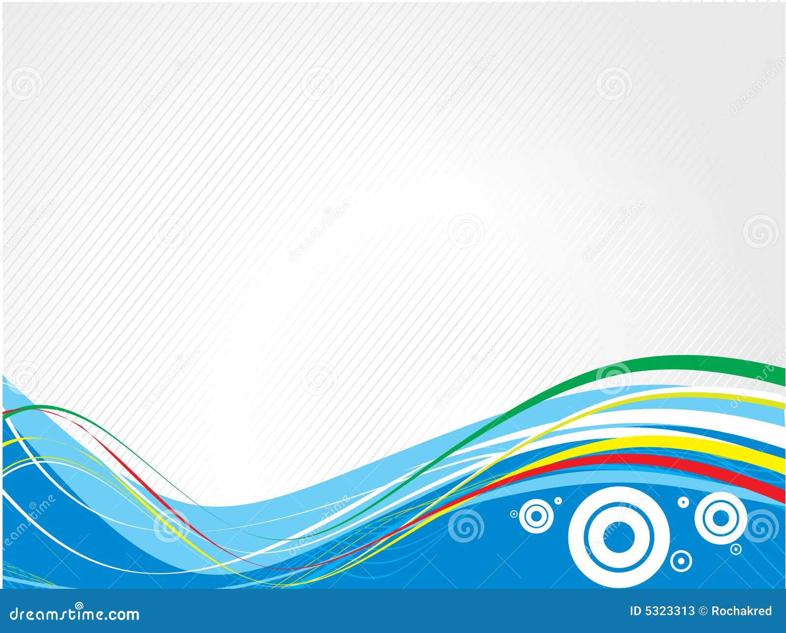 Abstracte Lijnen Met Cirkels. Vector Vector Illustratie - Illustration ...