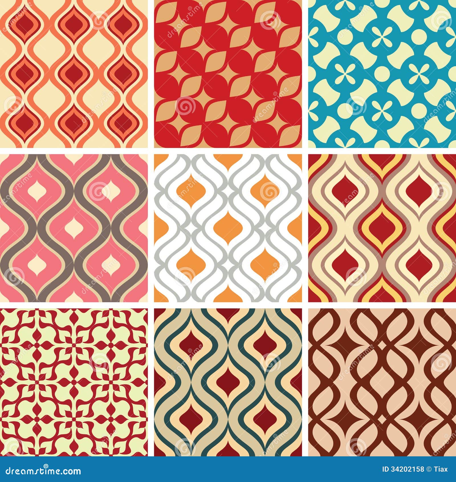 Abstracte Naadloze Patronen Vector Illustratie - Illustration of ...