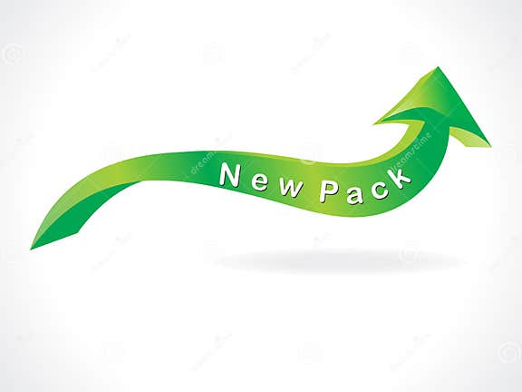 Abstracte pijl in groen vector illustratie. Illustration of verpakking ...