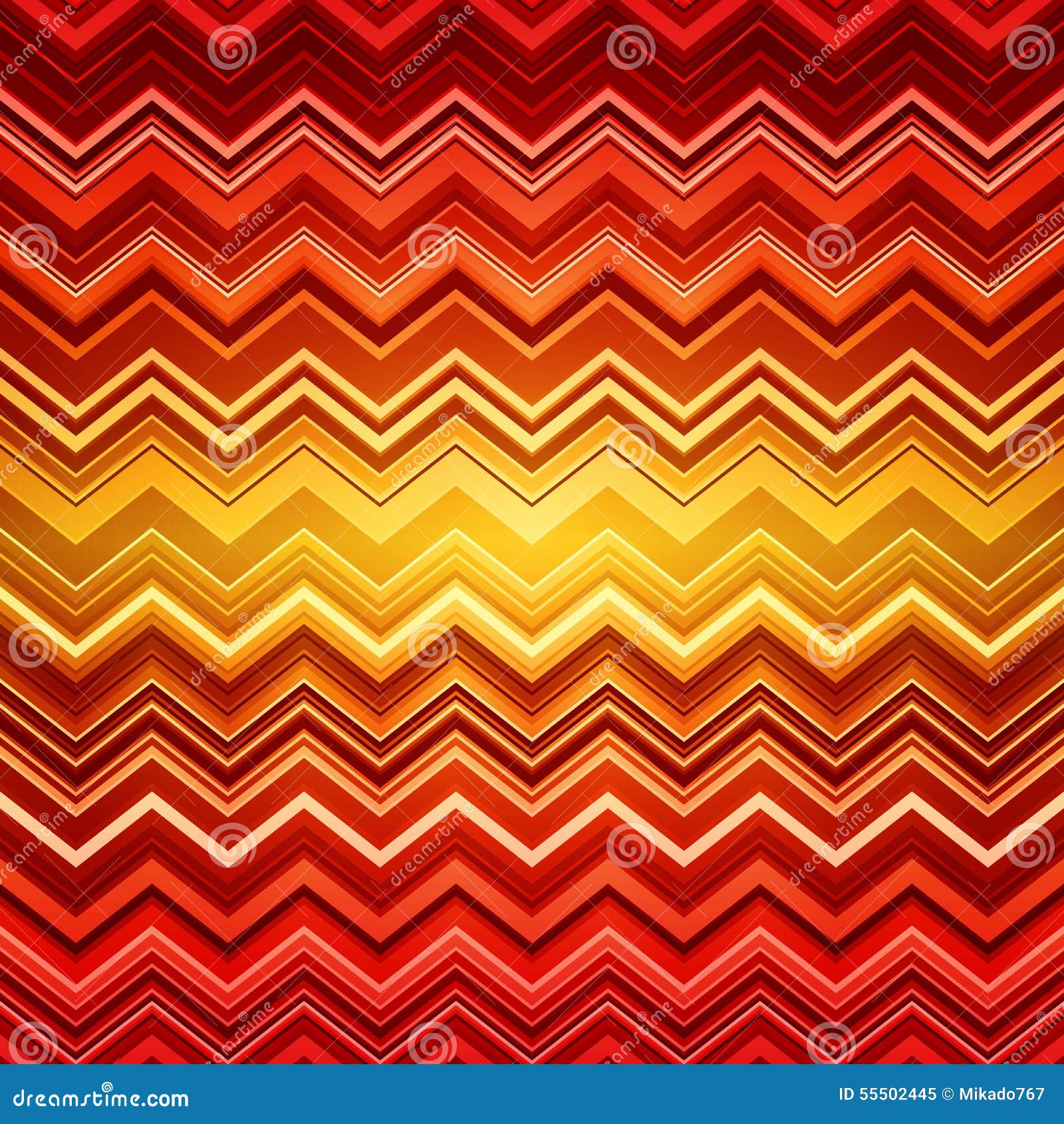 Abstracte Rode En Oranje Zigzag Scheefgetrokken Strepen Vector ...