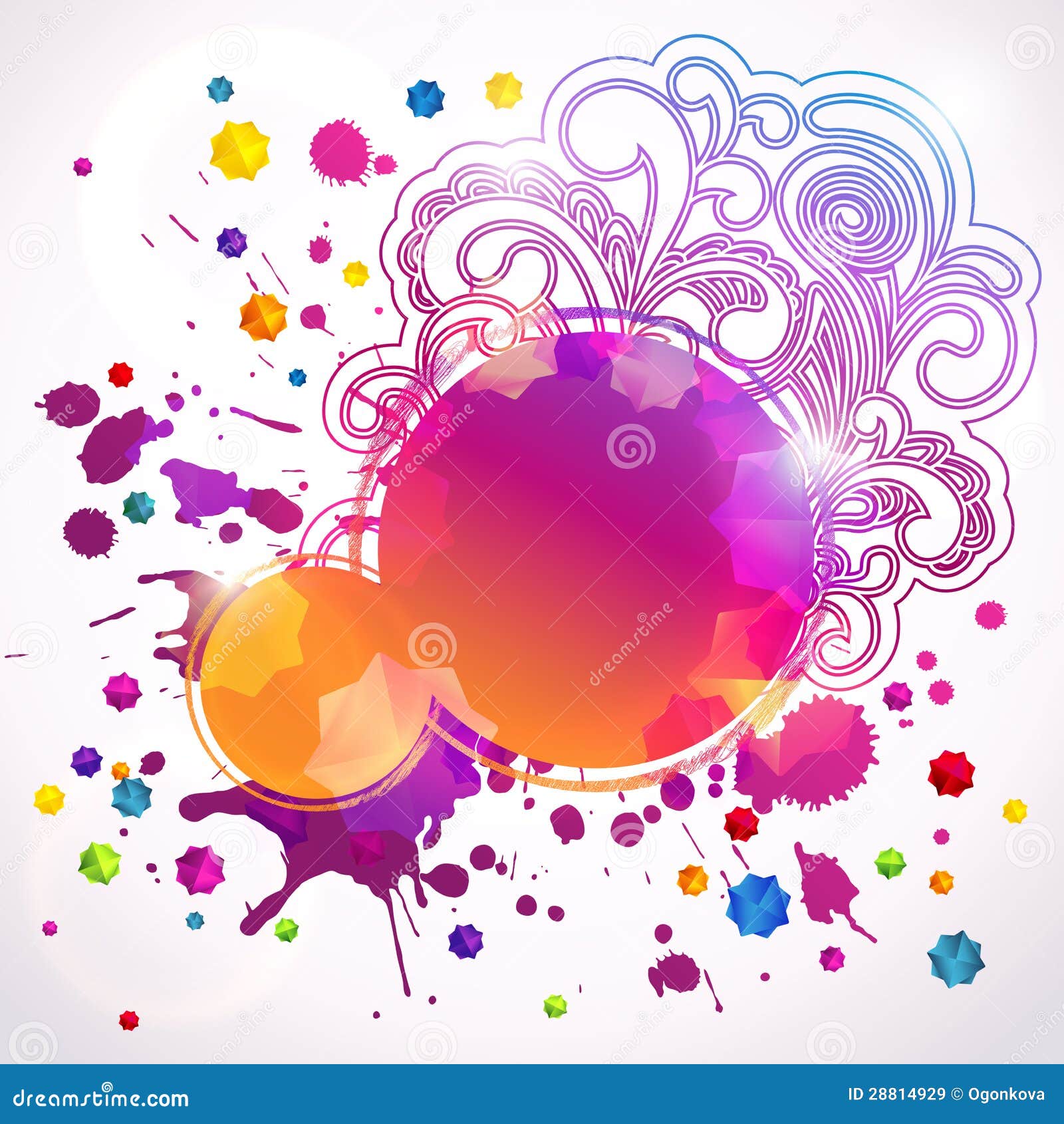 Abstracte Ronde Banners (digitale Kunst) Vector Illustratie ...